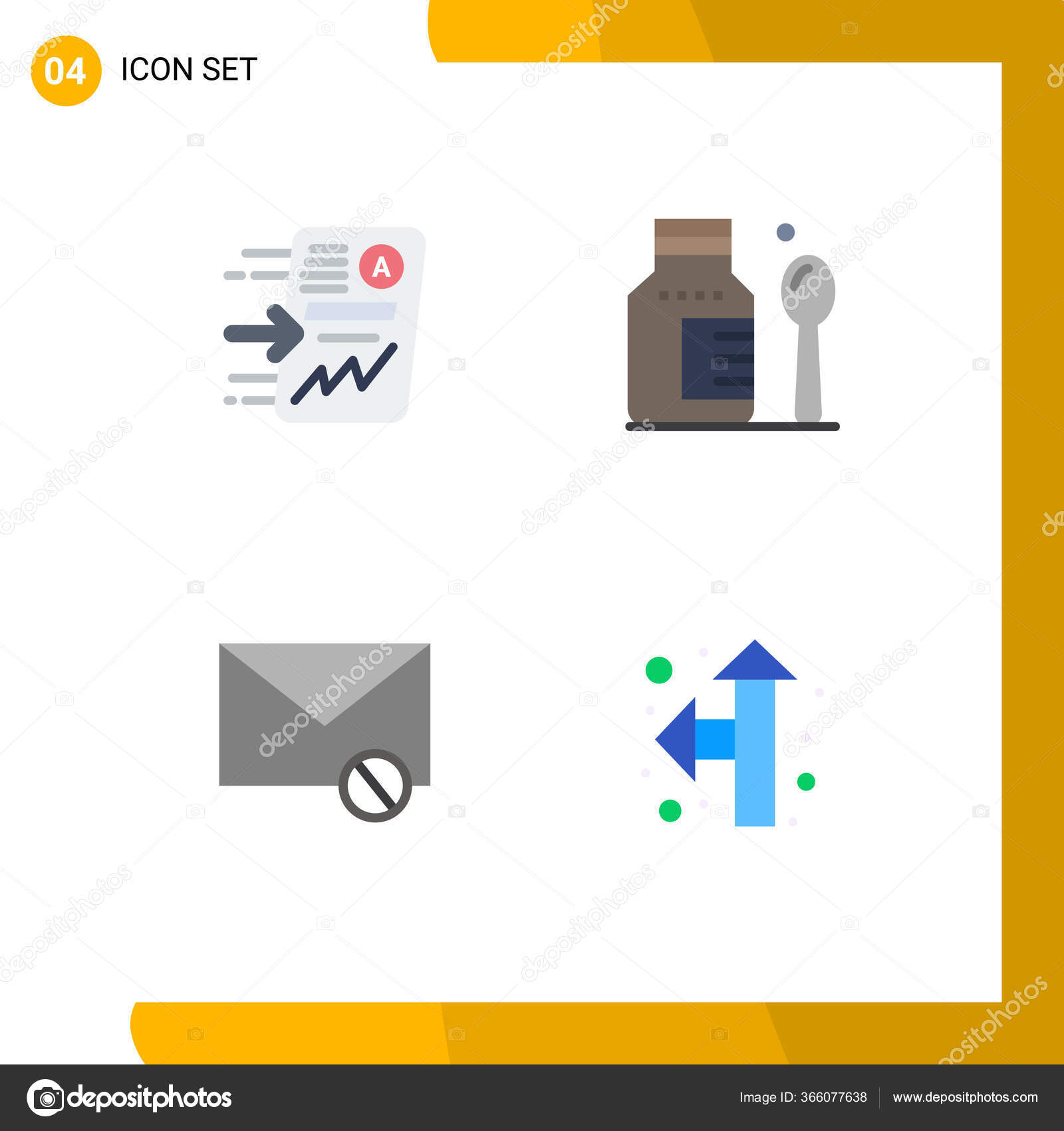 Flat Icon Pack Universal Symbols File Mail Progress Hospital Sms Stock ...