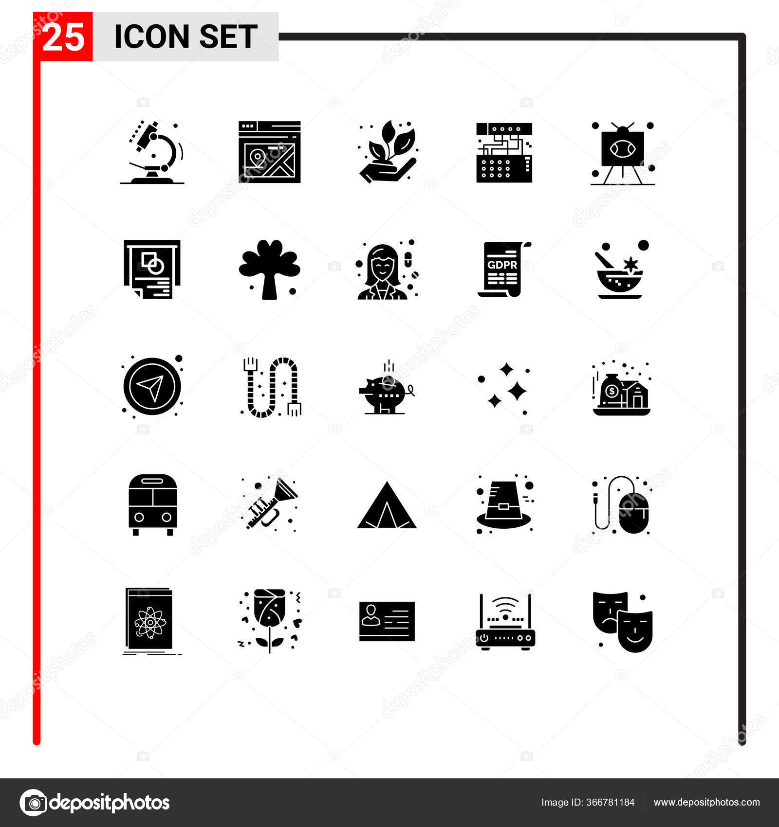 Mobile Interface Solid Glyph Set Pictograms Football Module Agriculture ...