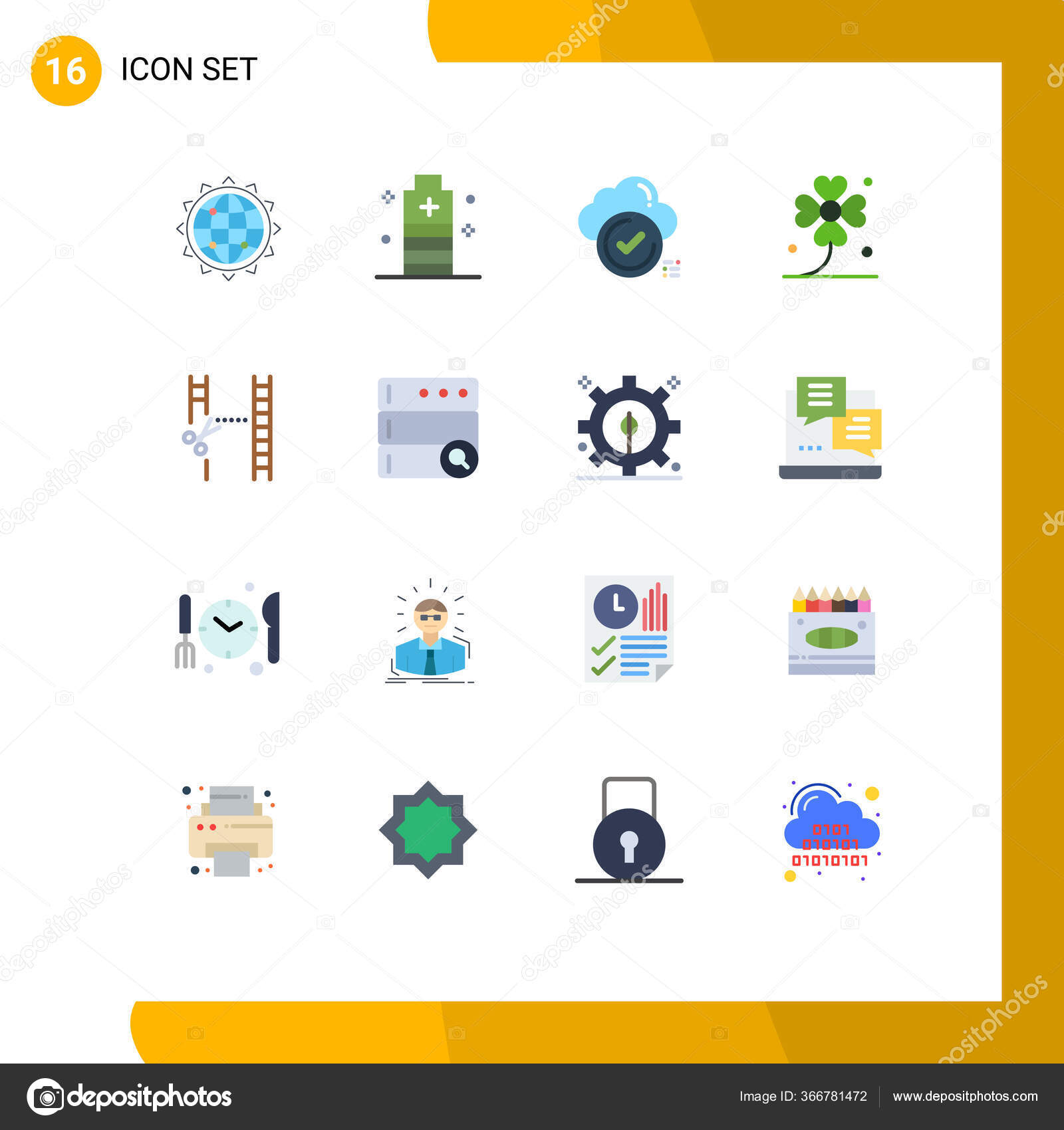 Conjunto Iconos Interfaz Usuario Moderna Signos Símbolos Para Irlanda ...