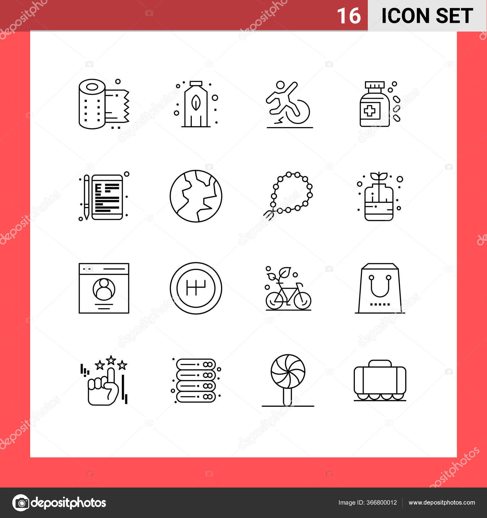 Mobile Interface Outline Set Pictograms Online Change Tablet Bottle ...