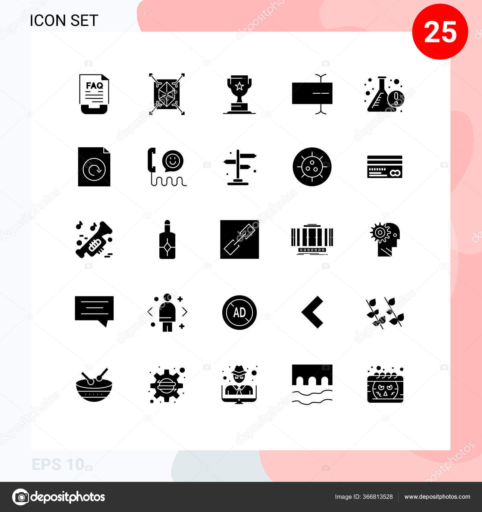 Universal Icon Symbols Group Modern Solid Glyphs Experiment Input ...