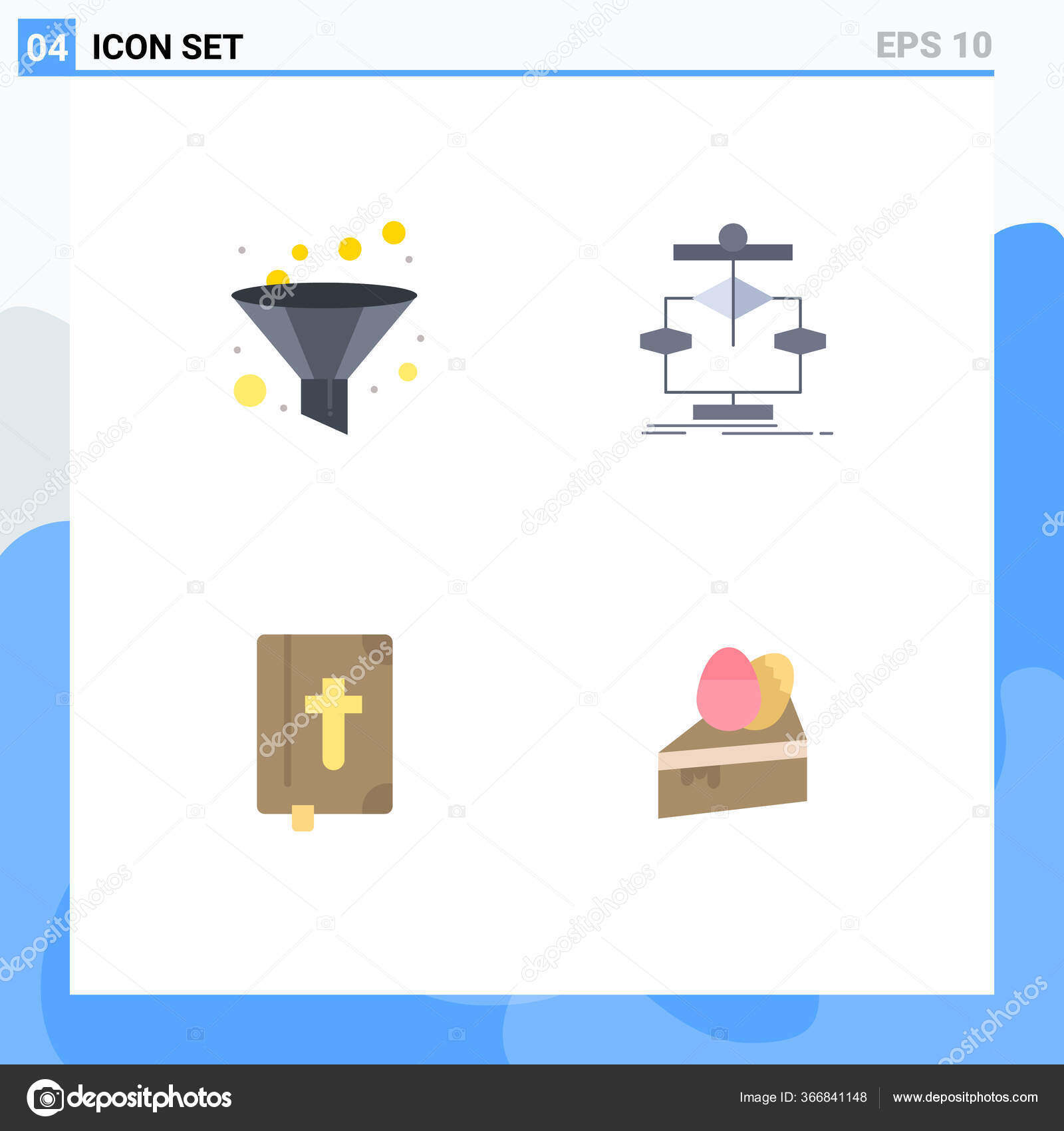 Mobile Interface Flat Icon Set Pictograms Analysis Bybel Algorithm Diagram Stock Vector by ...