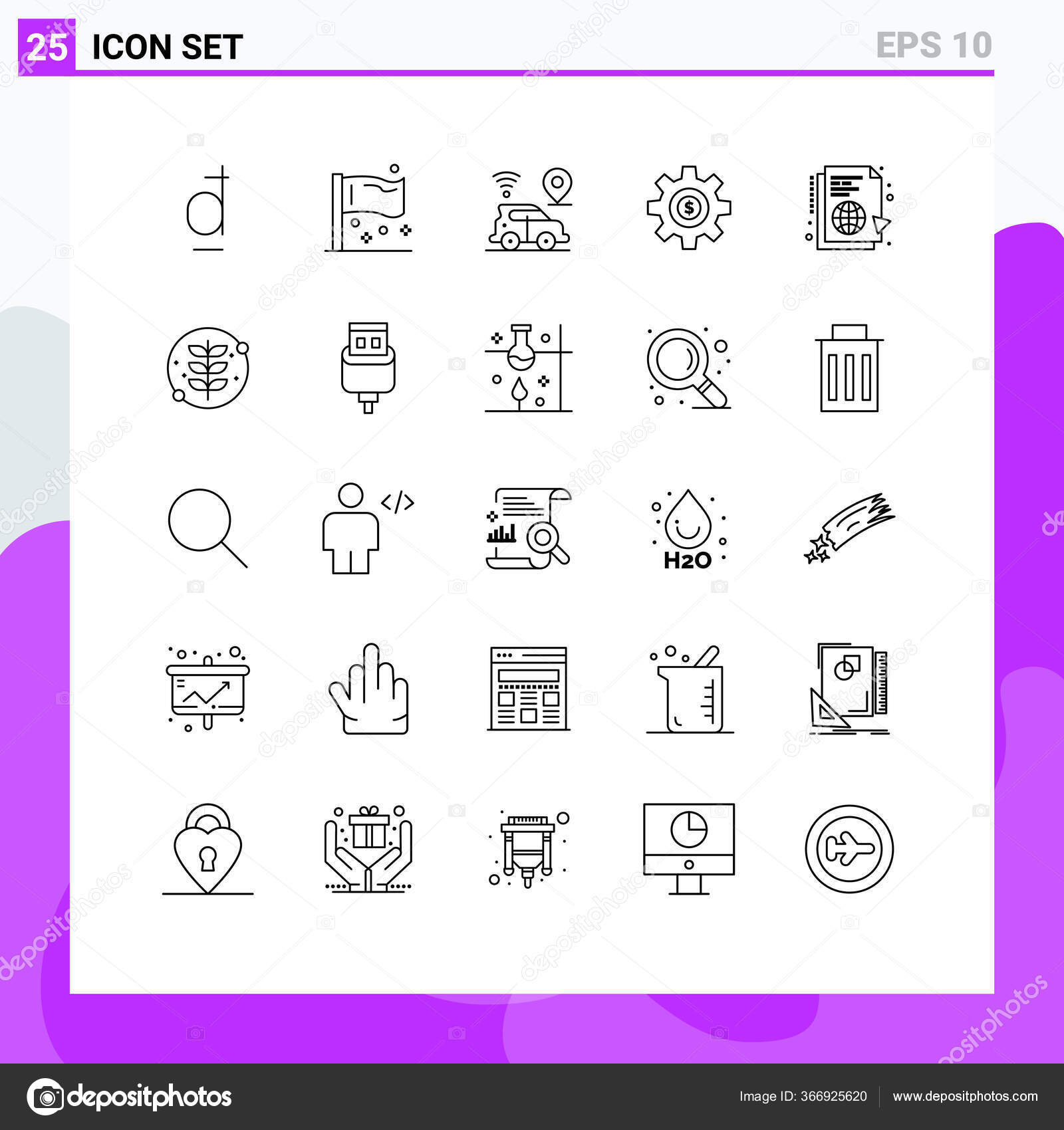 Mobile Interface Line Set Pictograms Services Gear International Wheel ... Mobile Interface Line Set Pictograms Services Gear International Wheel ...