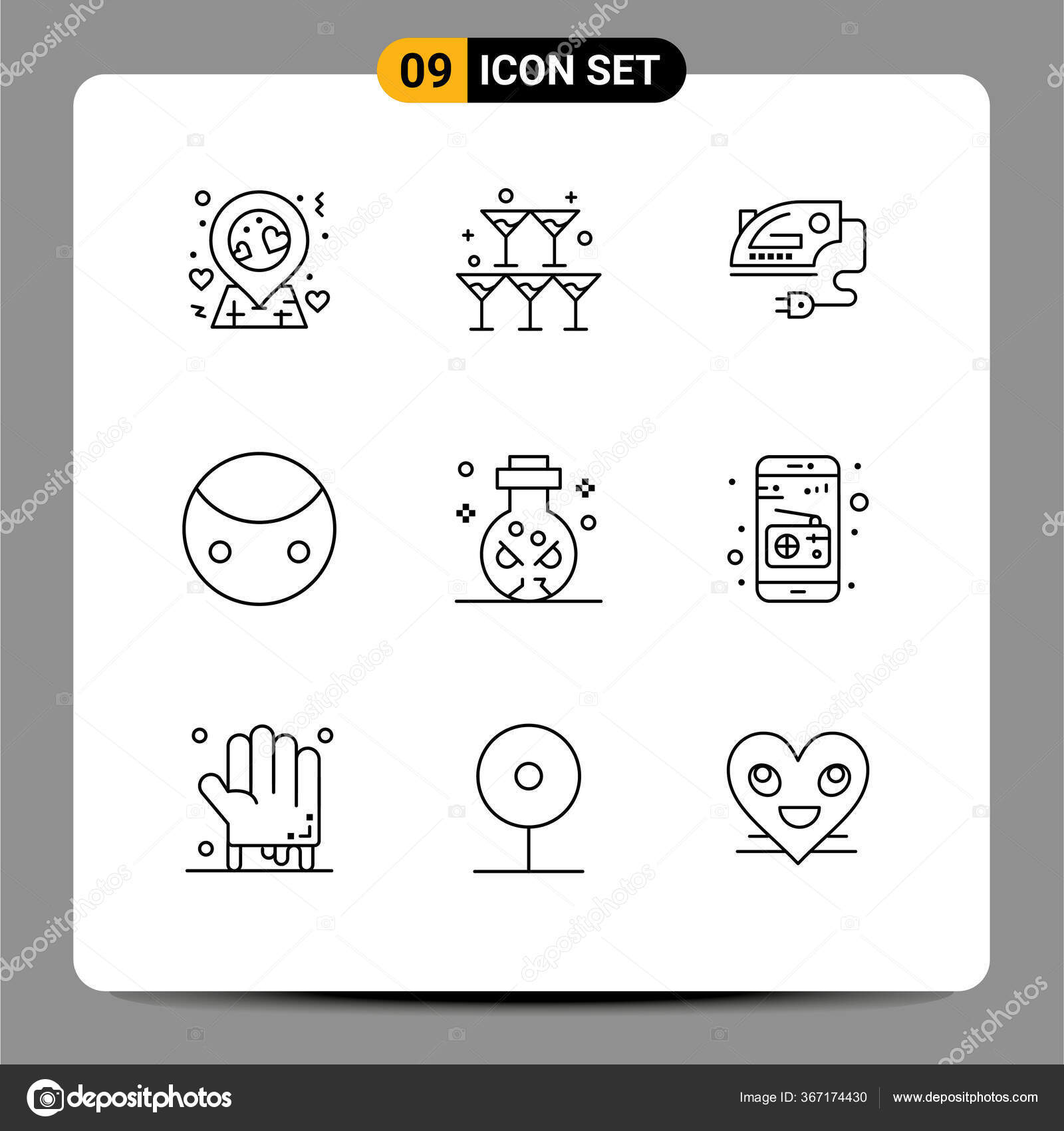 Outline Pack Universal Symbols Ritual Knife Home Symbols Sign Editable ...