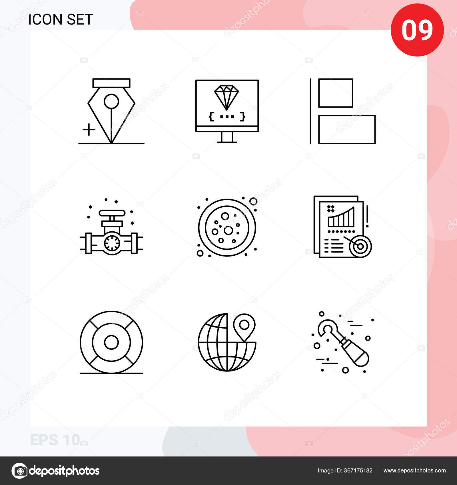 Outline Pack Universal Symbols Molecule Atom Align Plumbing Mechanical ...