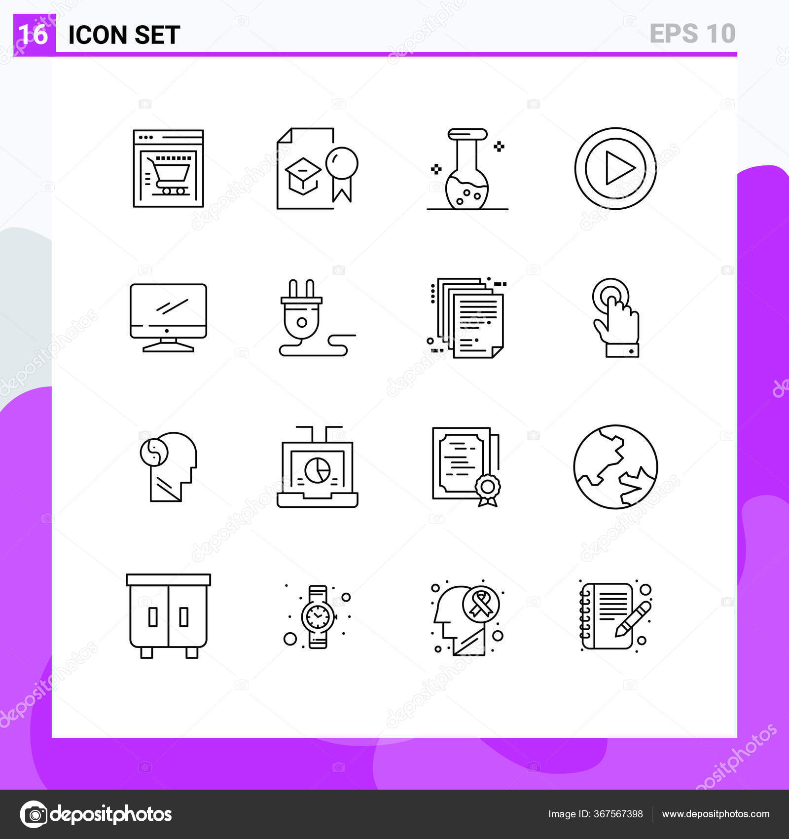 User Interface Outline Pack Modern Signs Symbols Computer Play Analysis ... User Interface Outline Pack Modern Signs Symbols Computer Play Analysis ...