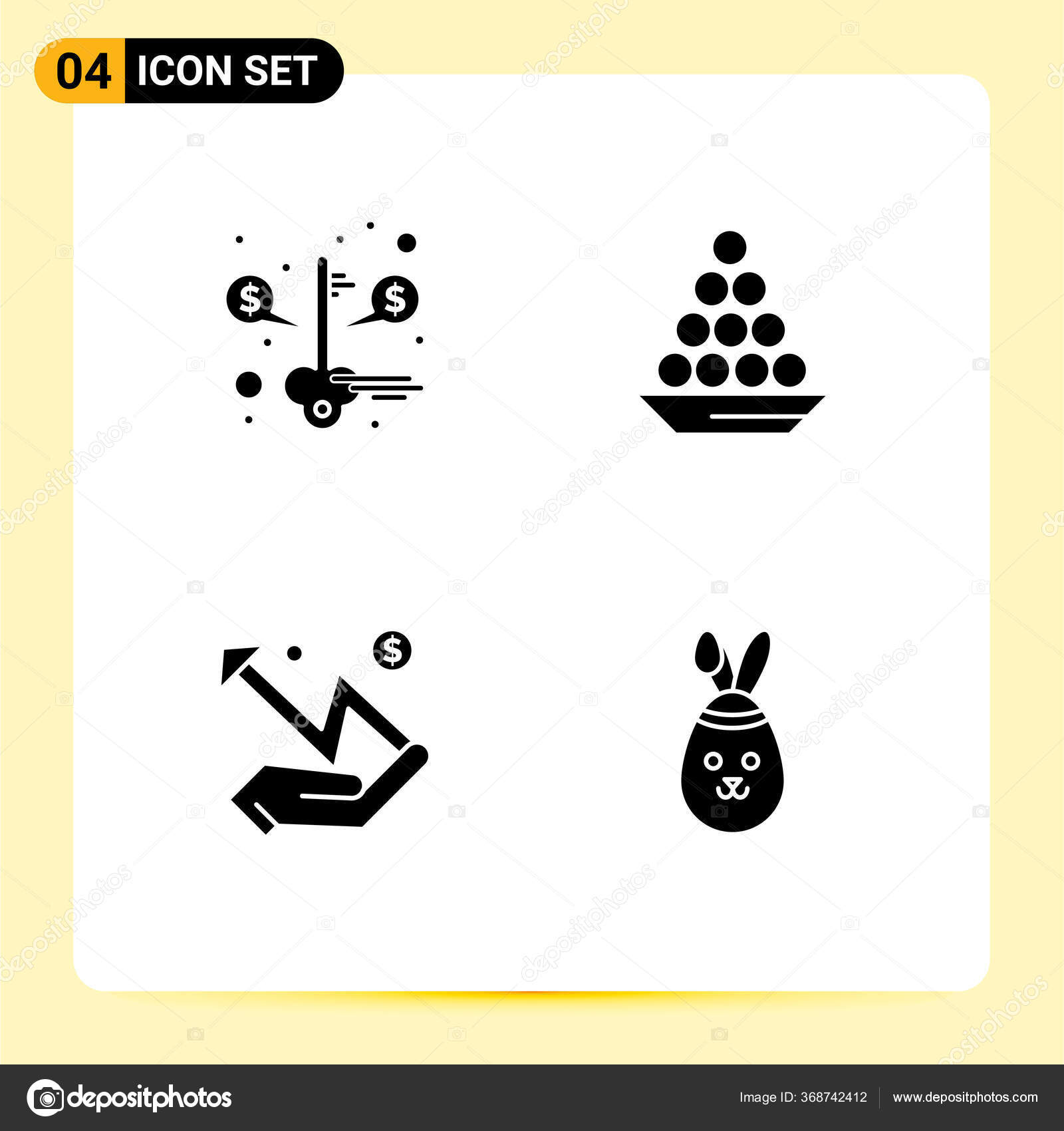 Pack Modern Solid Glyphs Signs Symbols Web Print Media Key Stock Vector ...