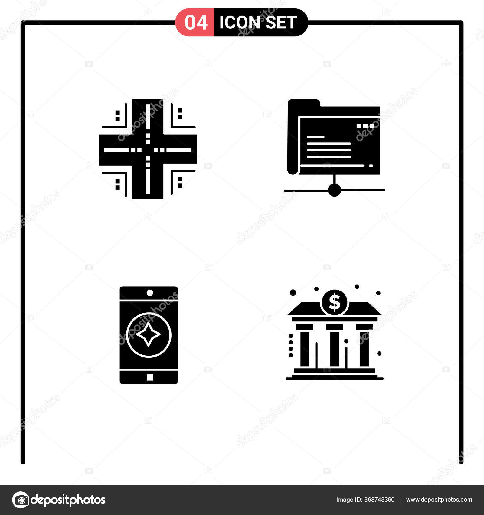 Modern Set Solid Glyphs Symbols Computing Favorite Mobile Mainframe ...