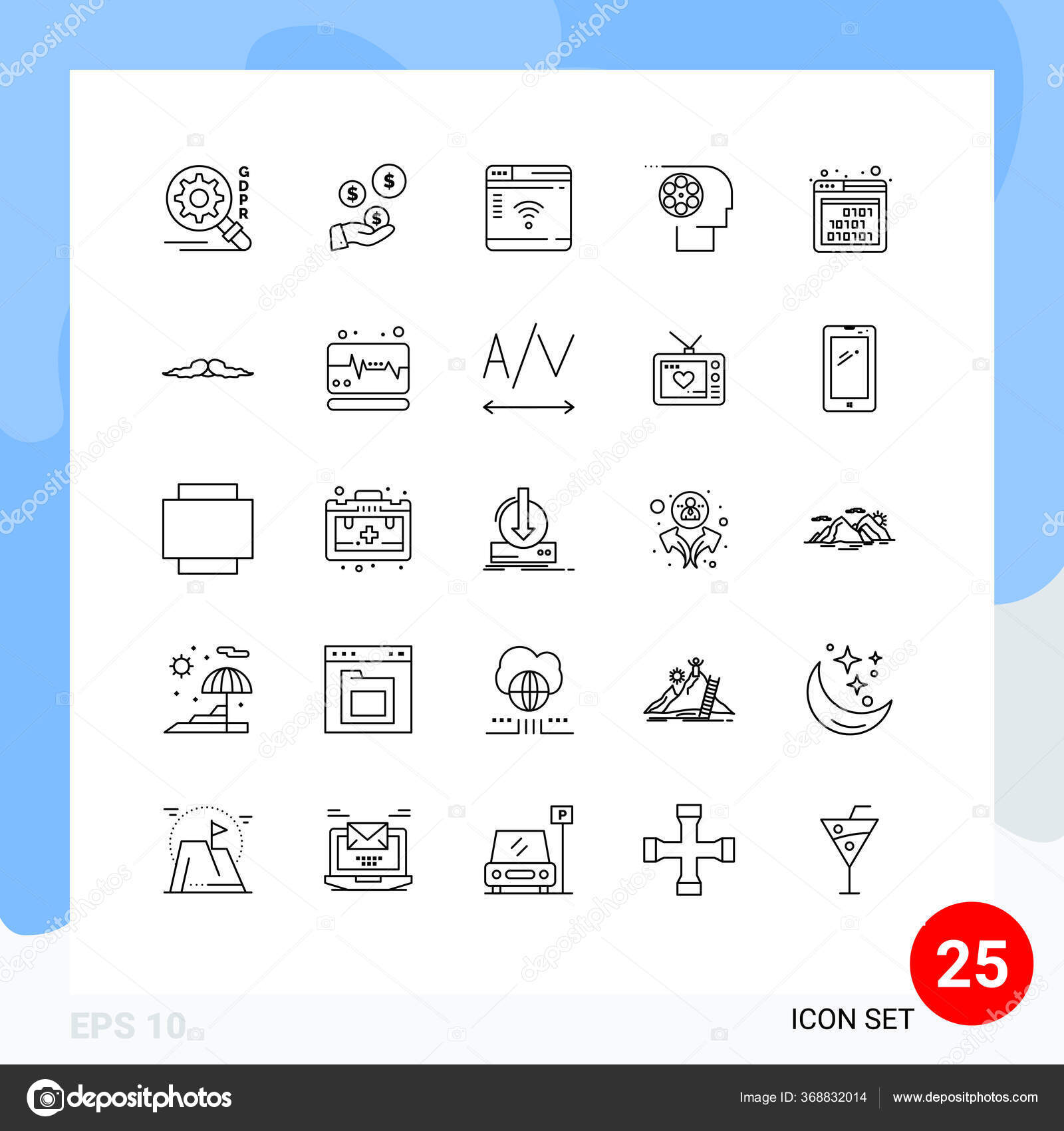 Group Lines Signs Symbols Code Personnel Iot Movie Film Editable Stock