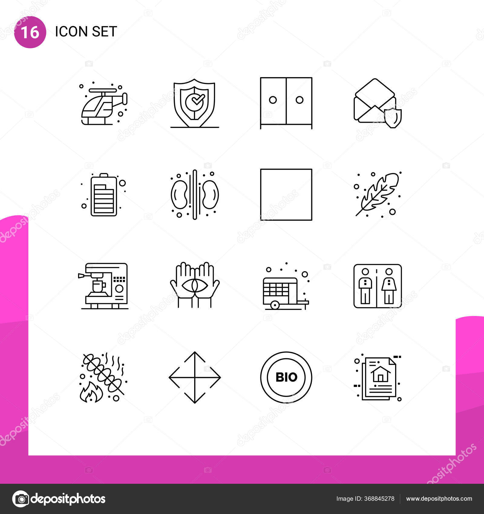 Outline Pack Universal Symbols Charging Security Security Open Gdpr ...