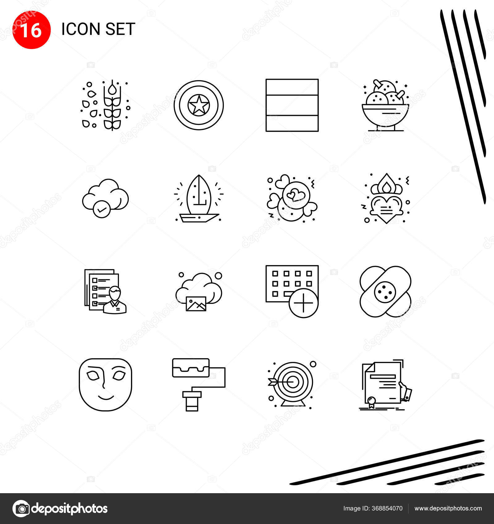 Outline Pack Universal Symbols Technology Safe Layout Cloud Party ...