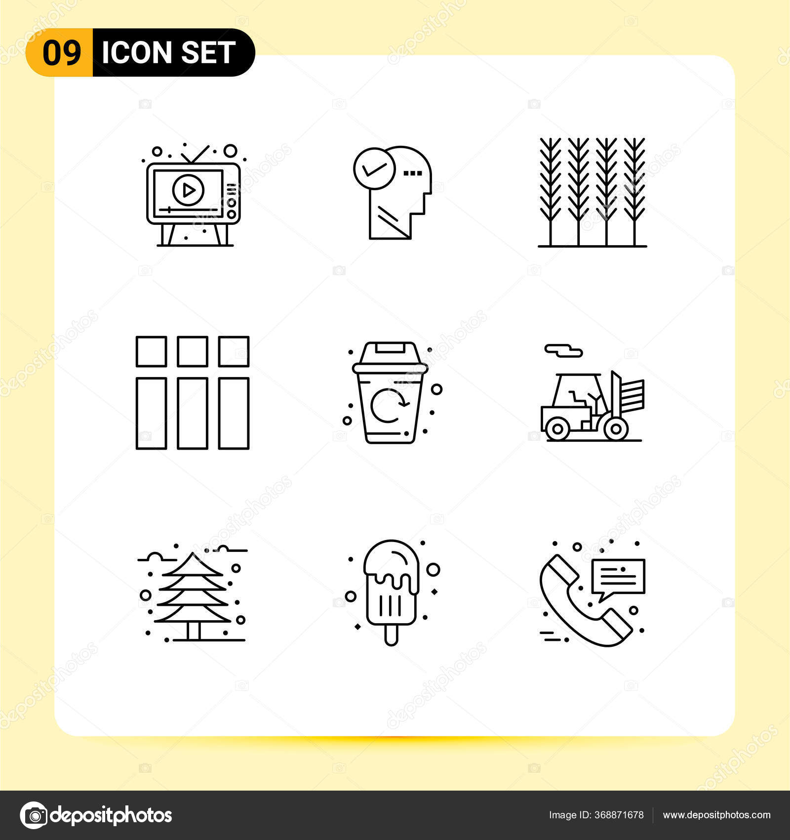 Outline Pack Universal Symbols Life Layout Thinking Image Collage ...