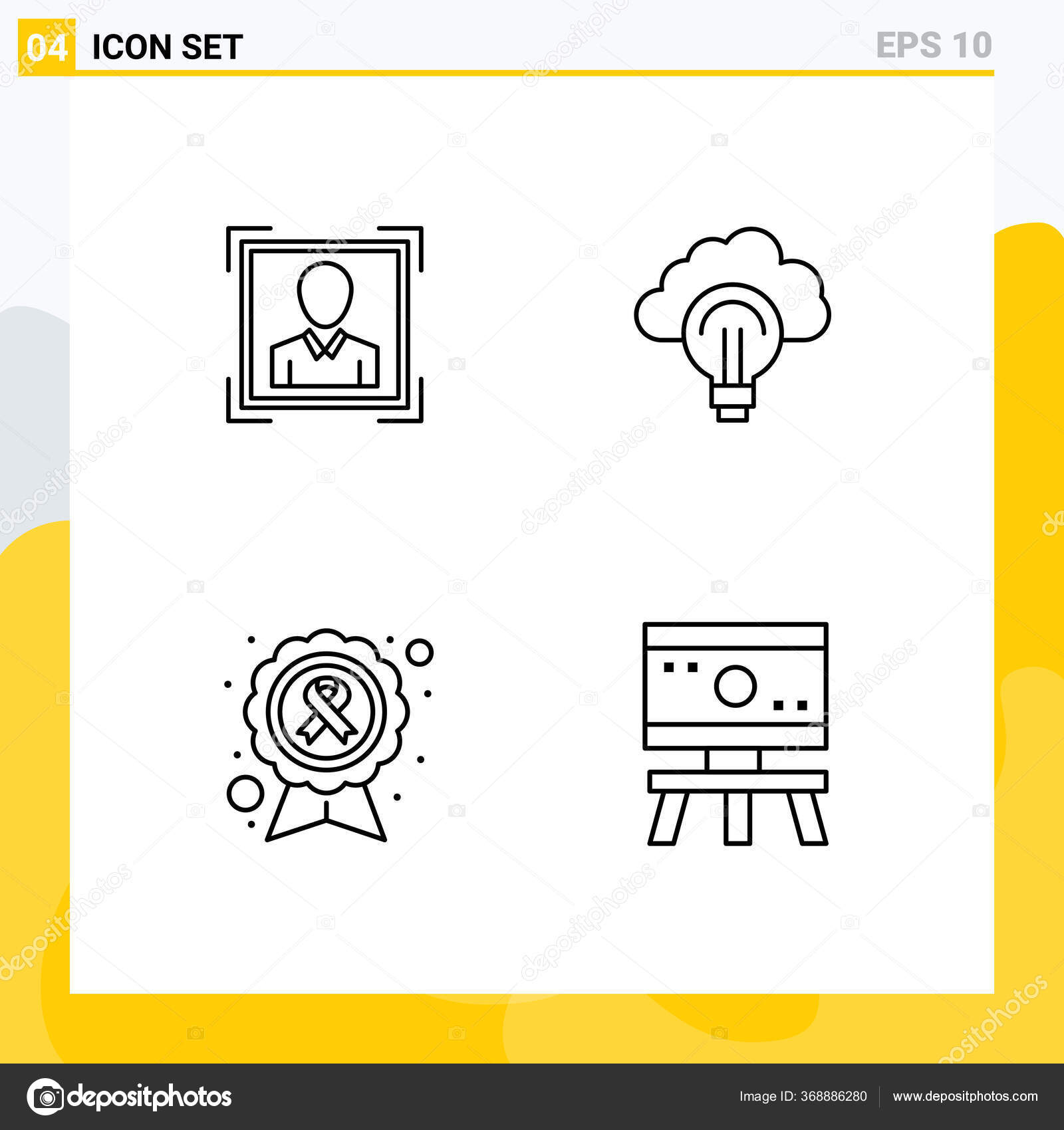 User Interface Line Pack Modern Signs Symbols User Awareness Ribbon ...