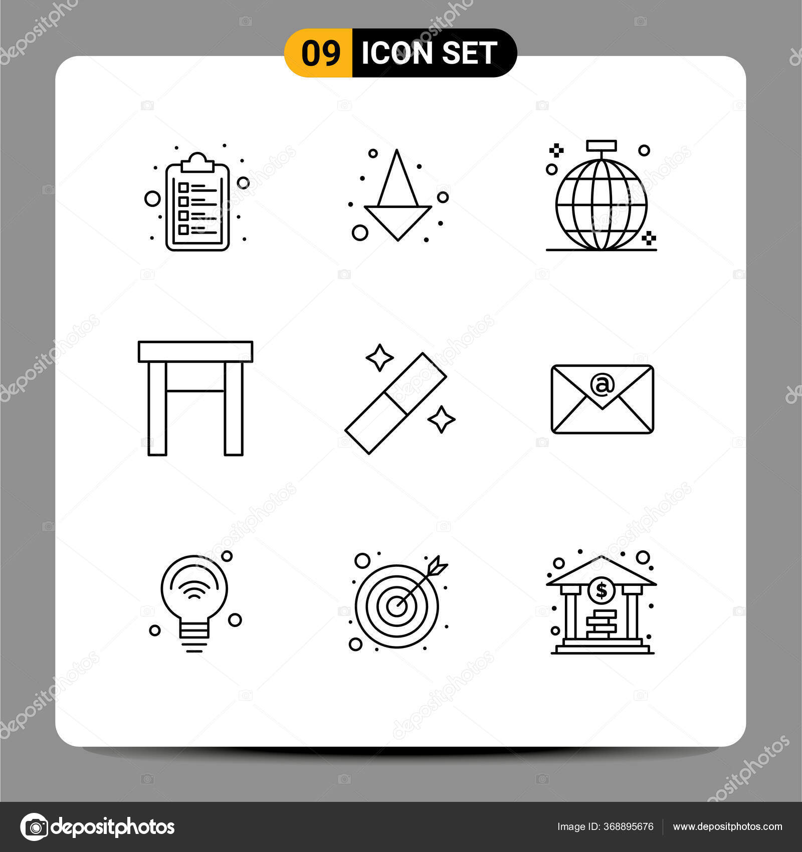 Universal Outline Signs Symbols Tool Design Club Stool Home Editable ...