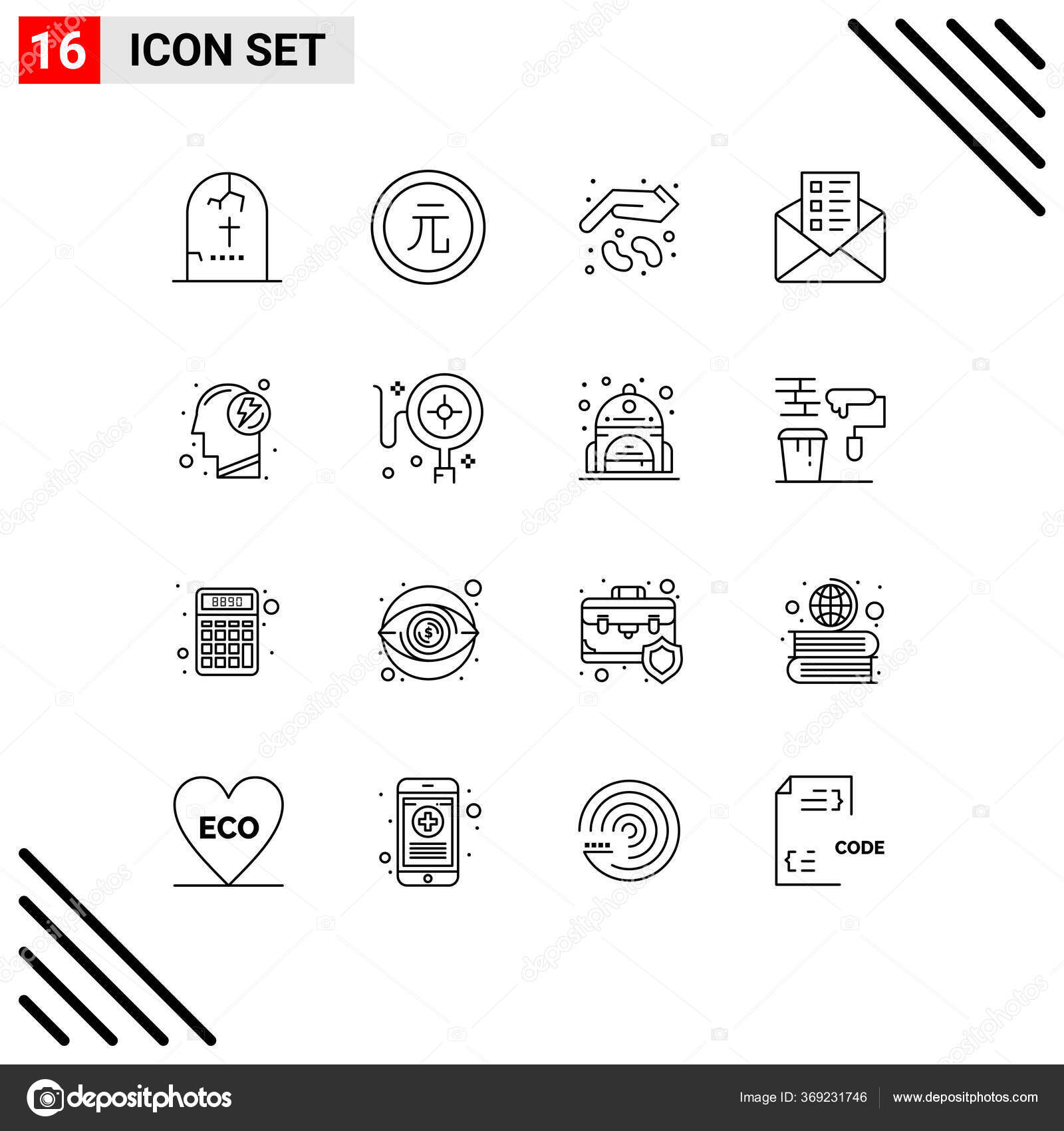 Pack Modern Outlines Signs Symbols Web Print Media Chat Business Stock ...