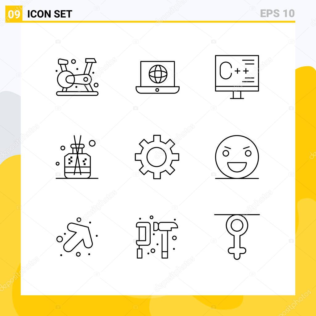 Conjunto de 9 paquetes de l neas comerciales para piezas de dise o de ...