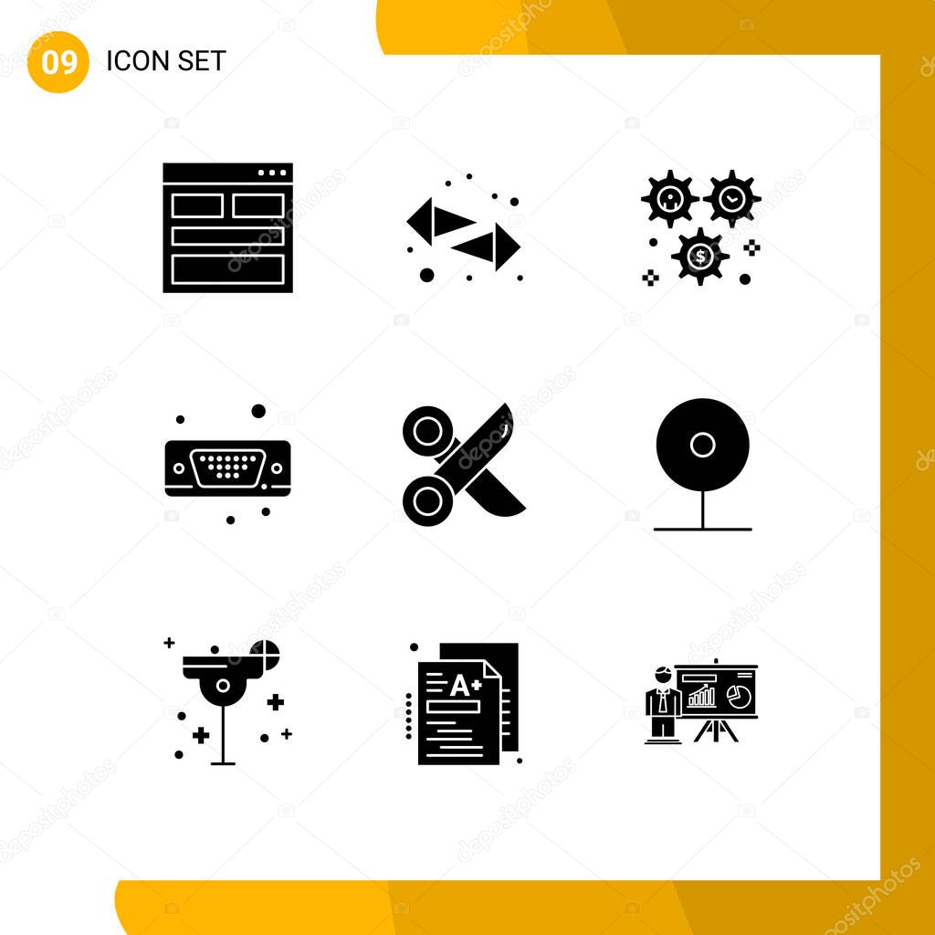 Creative Icons Modern Signs Sysymbols Vga Input Right Display ...