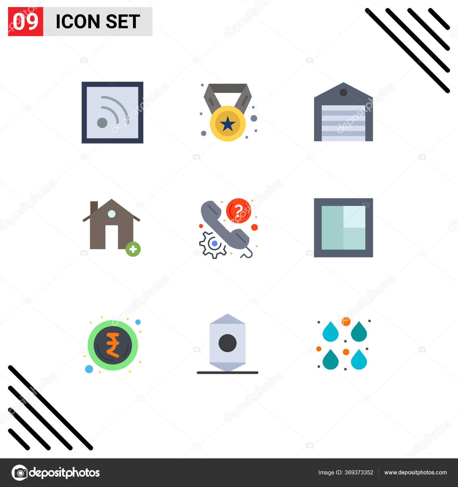 Set Modern Icons Sysymbols Signs Customer House Logistic Estate Add ...