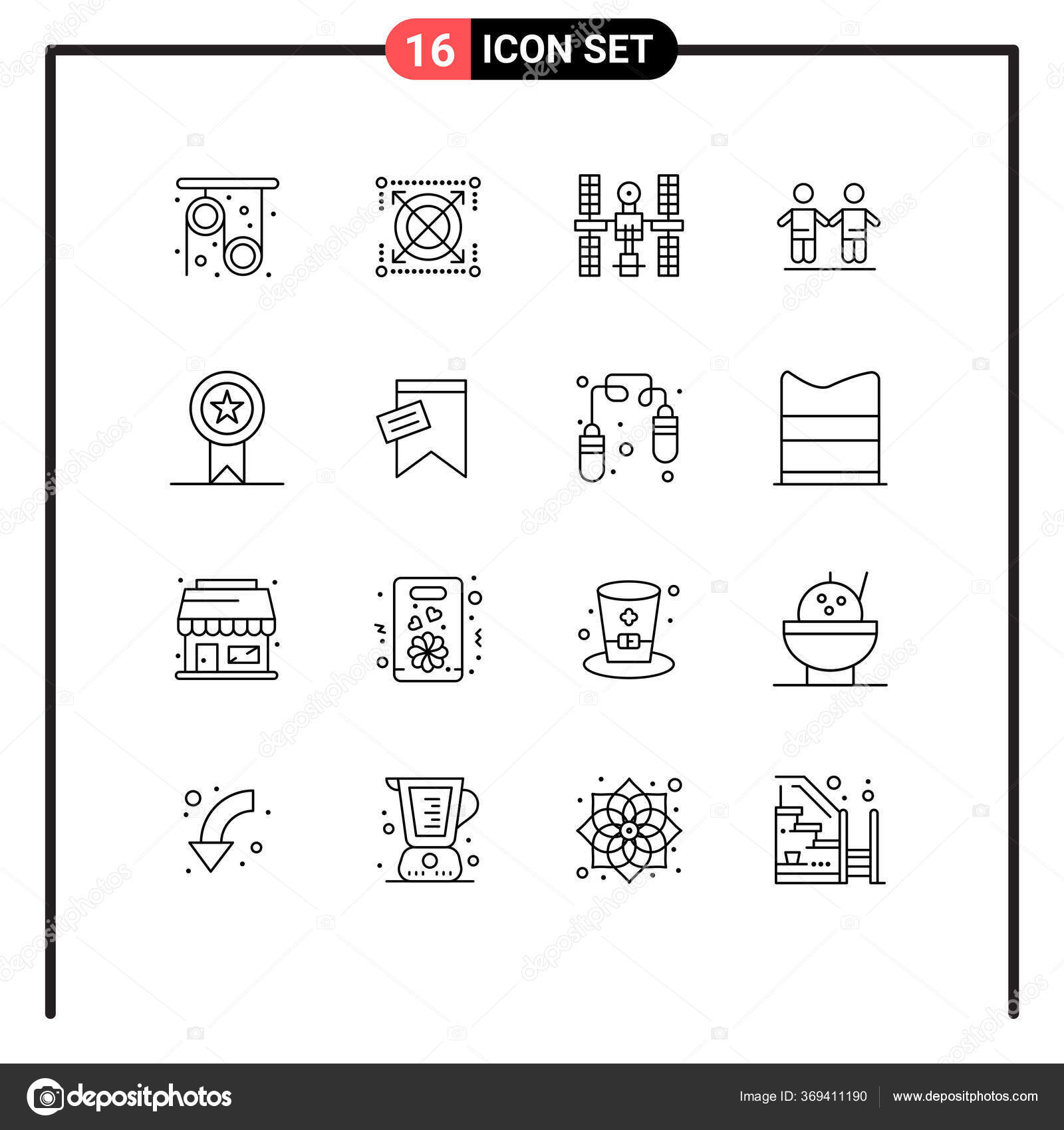 Modern Set Outlines Symbols Badges Friendship Complex Friends Space ...