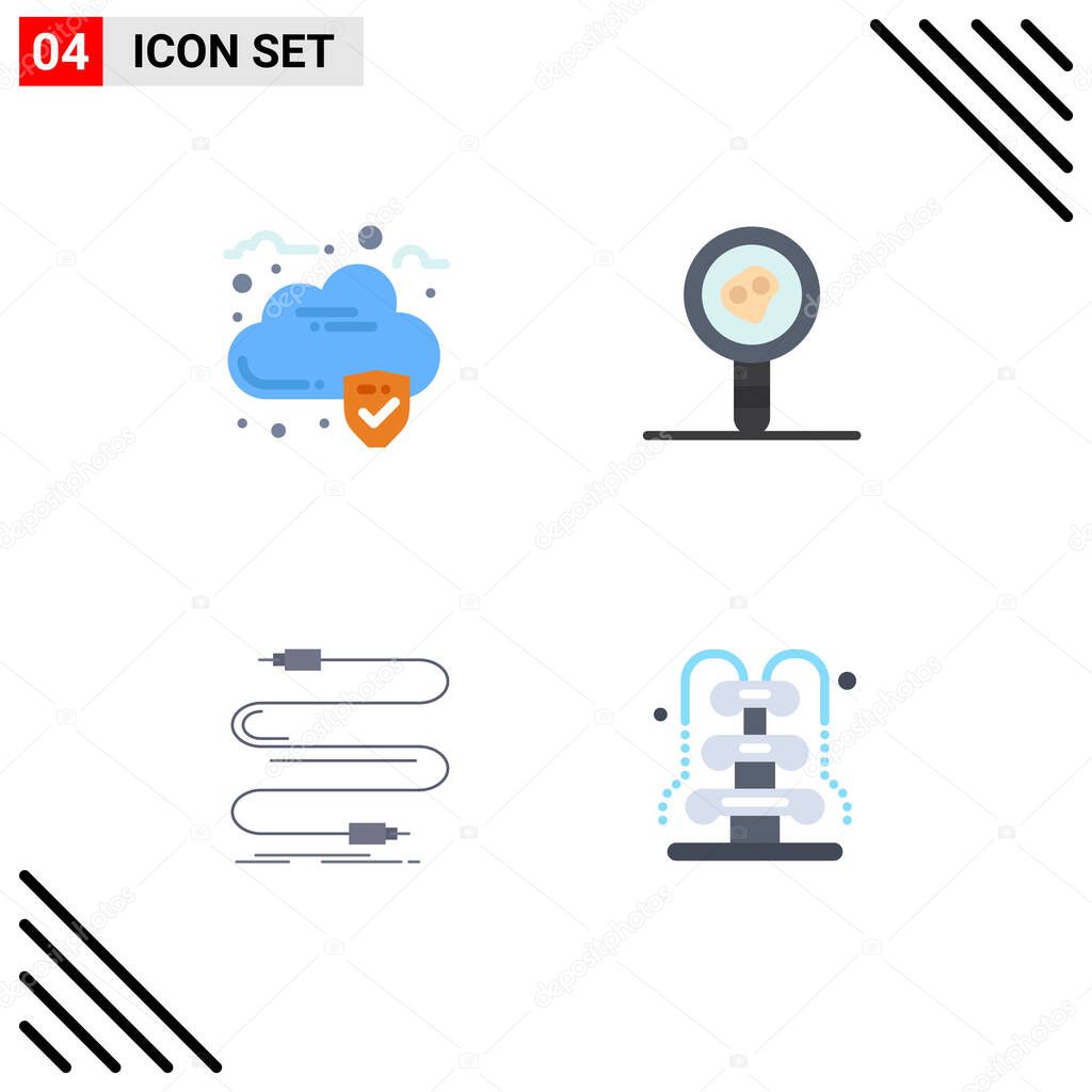 Grupo de 4 indicadores de contraste y símbolos para nubes, cordón ...