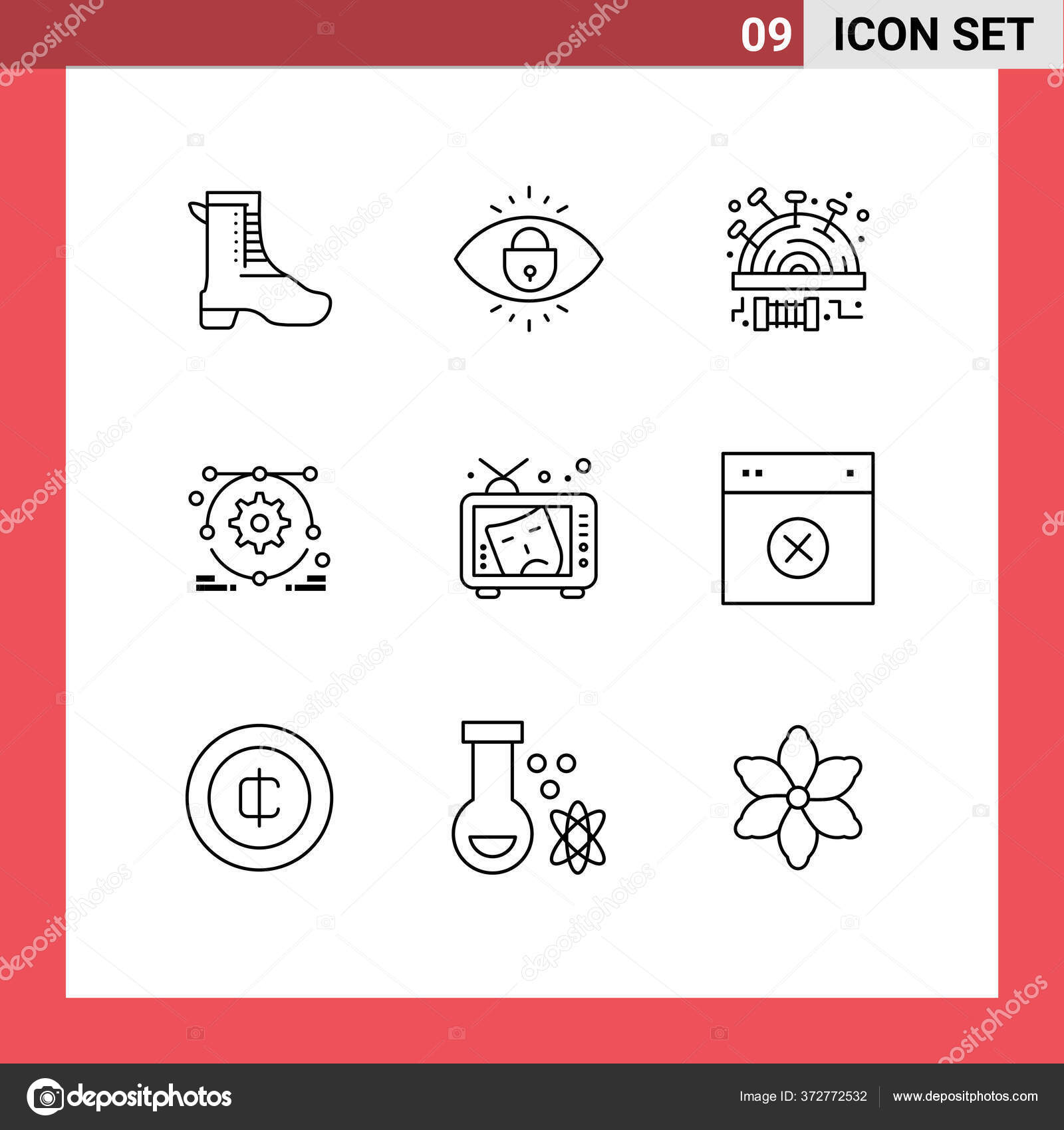 Group Outlines Signs Symbols Art Modest Setting Development Editable ...