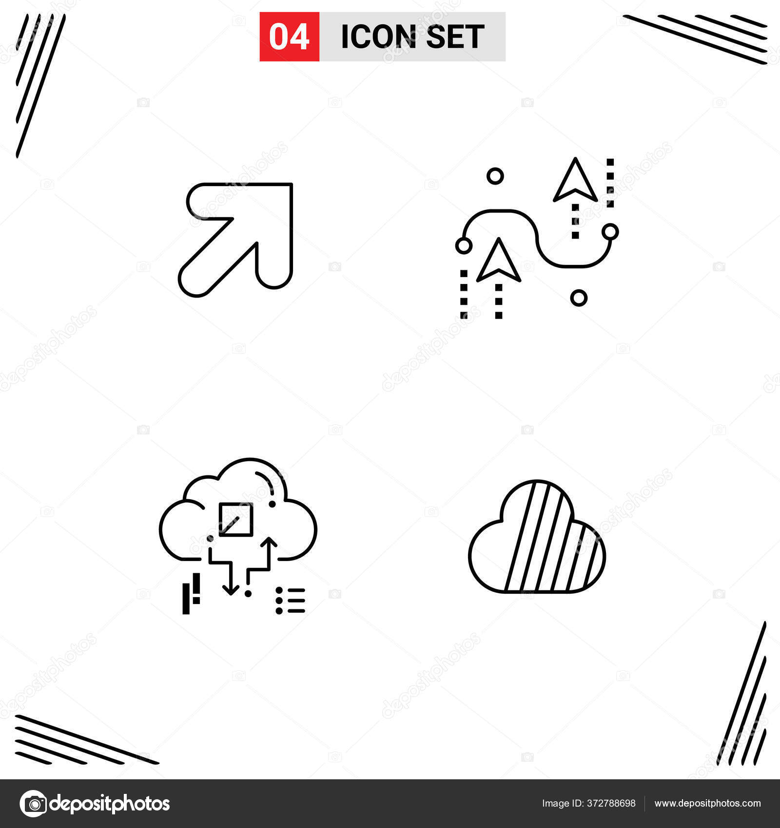 Universal Line Signs Symbols Arrow Connect Coding Development Arrow ...