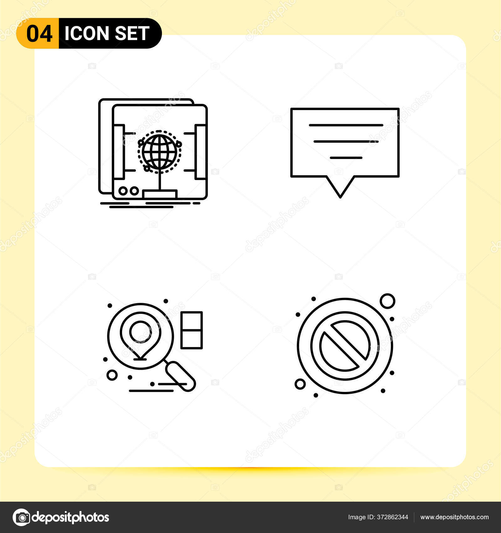Download - Line Pack of 4 Universal Symbols of dimensional, business ...