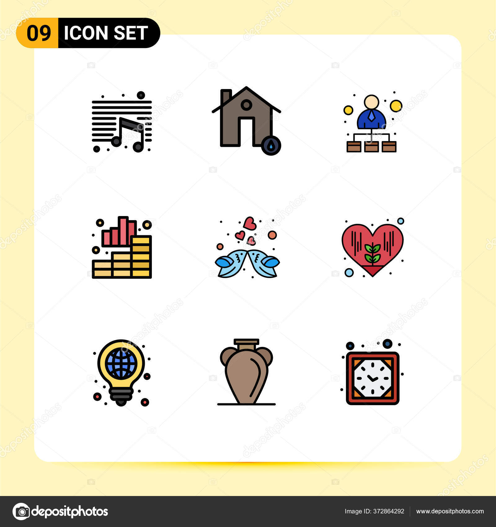 Universal Icon Symbols Group Modern Filledline Flat Colors Kissing ...