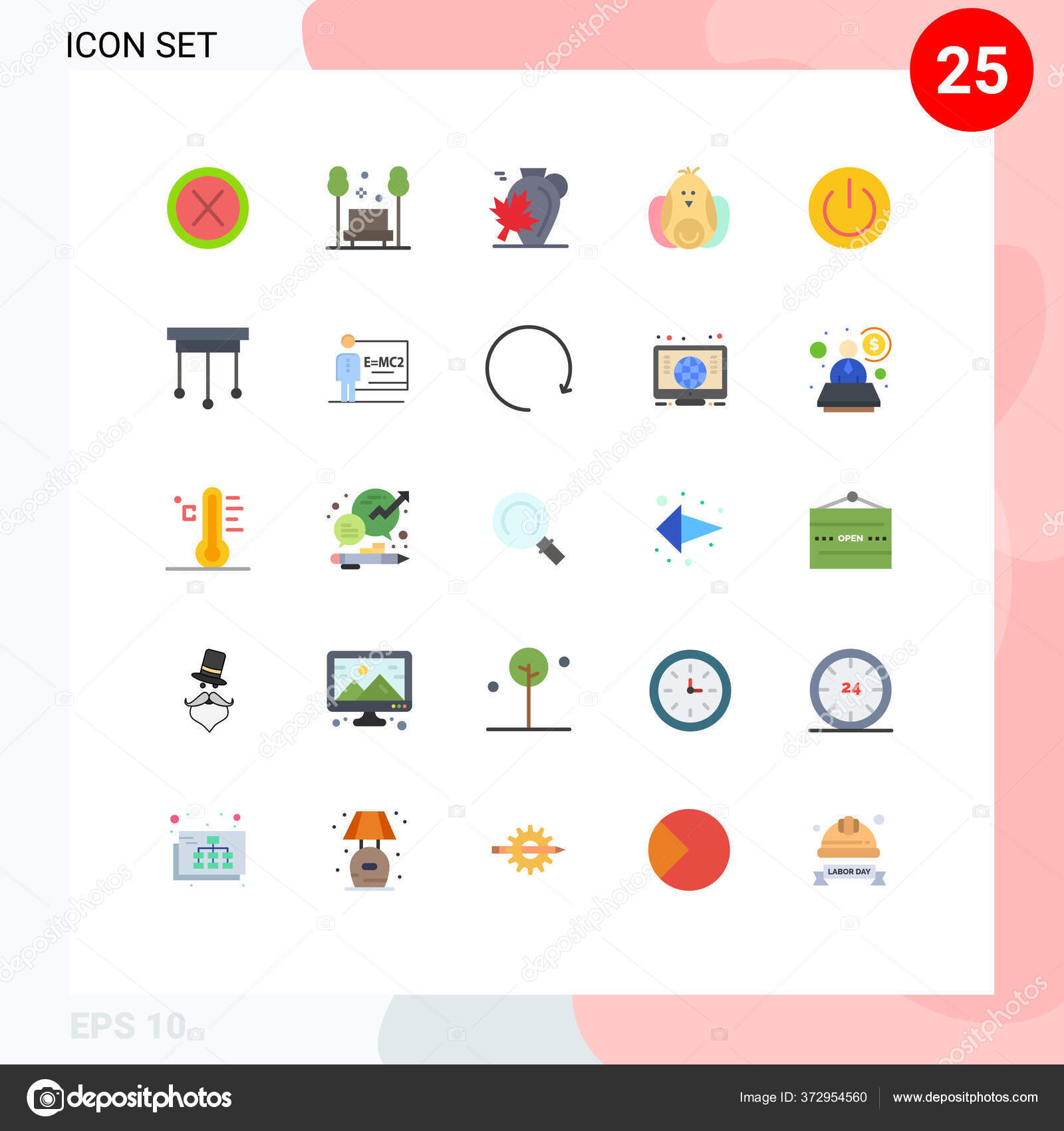 Thematic Vector Flat Colors Editable Sysymbols Robbit Chicken Relax ...