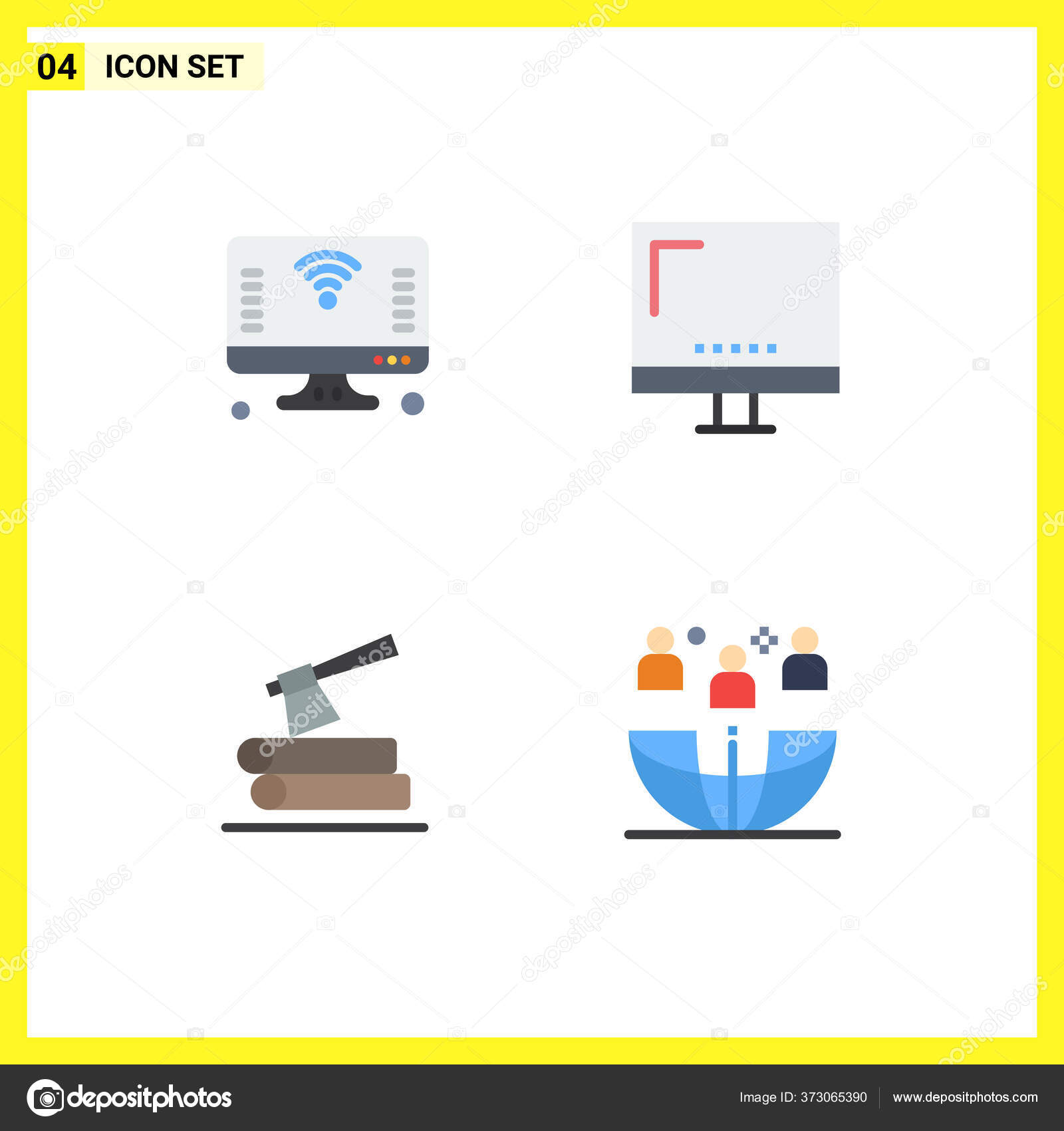 User Interface Pack Basic Flat Icons Computer Monitor Things Devices ...