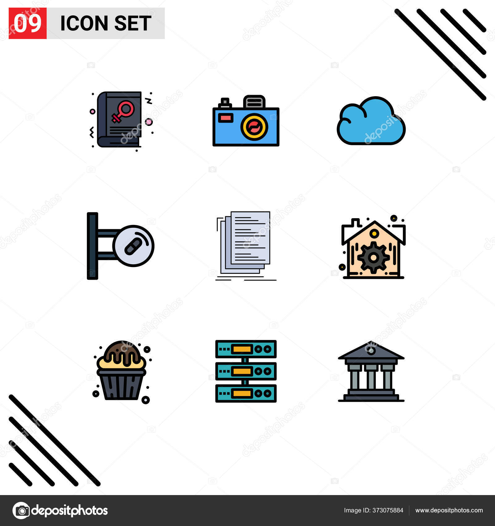 Thematic Vector Filledline Flat Colors Editable Symbols Files Coding ...