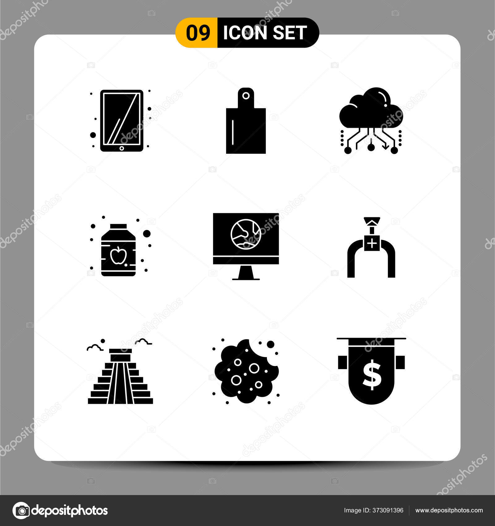 Group Solid Glyphs Signs Symbols Network Connect Network Computer ...