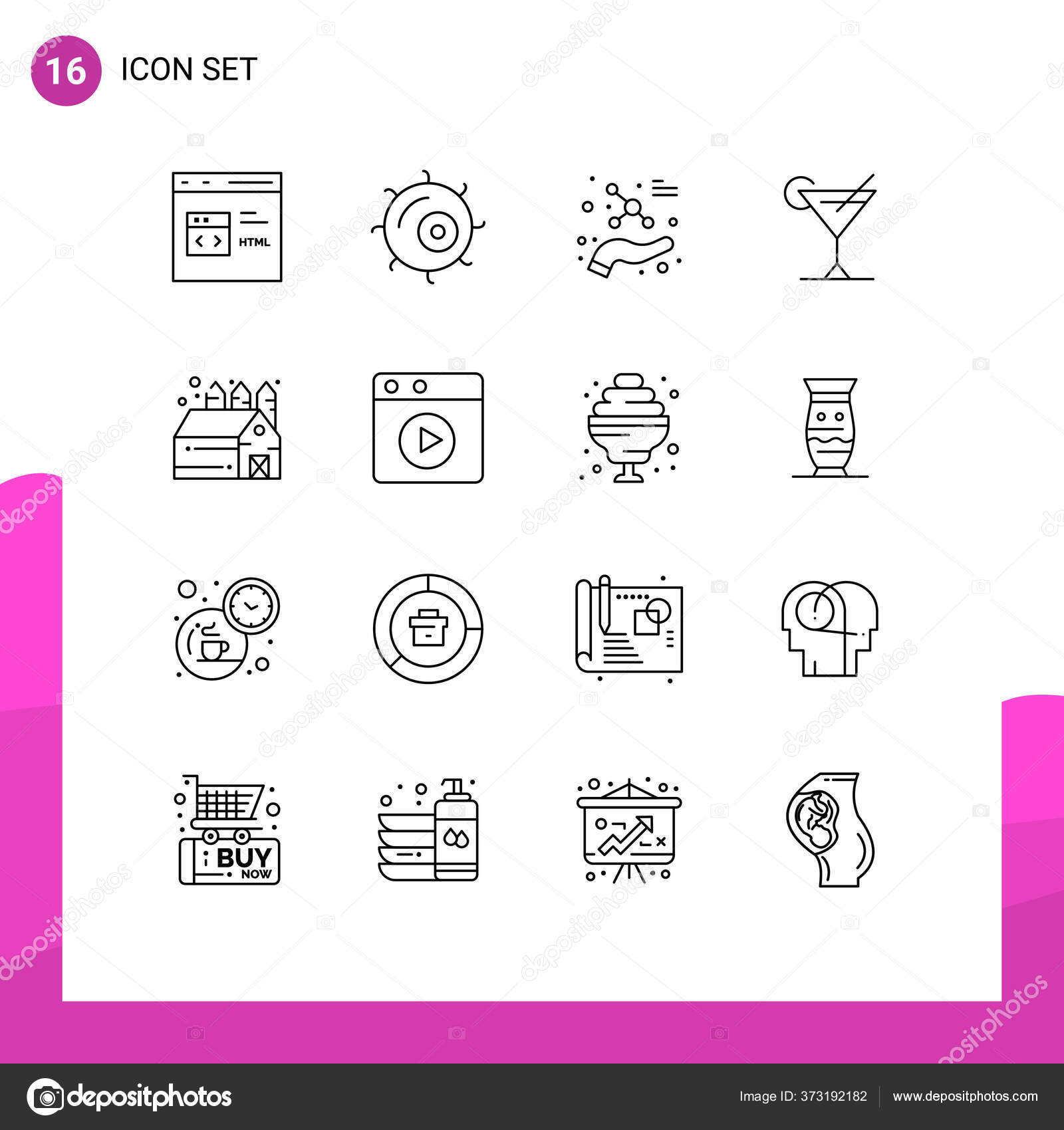 Mobile Interface Outline Set Pictograms Store House Agriculture Protect ... Mobile Interface Outline Set Pictograms Store House Agriculture Protect ...