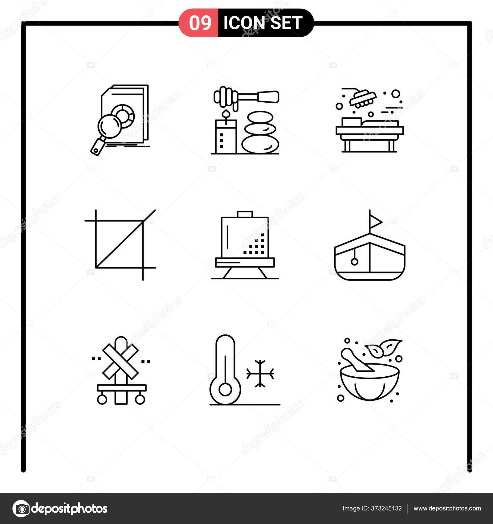 Thematic Vector Outlines Editable Symbols Board Symbols Stones Screen ...