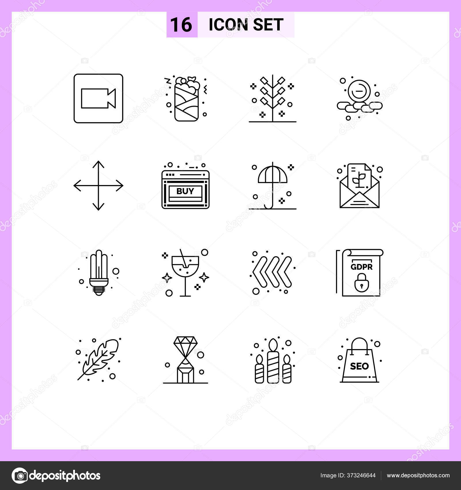 User Interface Outline Pack Modern Signs Symbols Directions Web Cracker ...