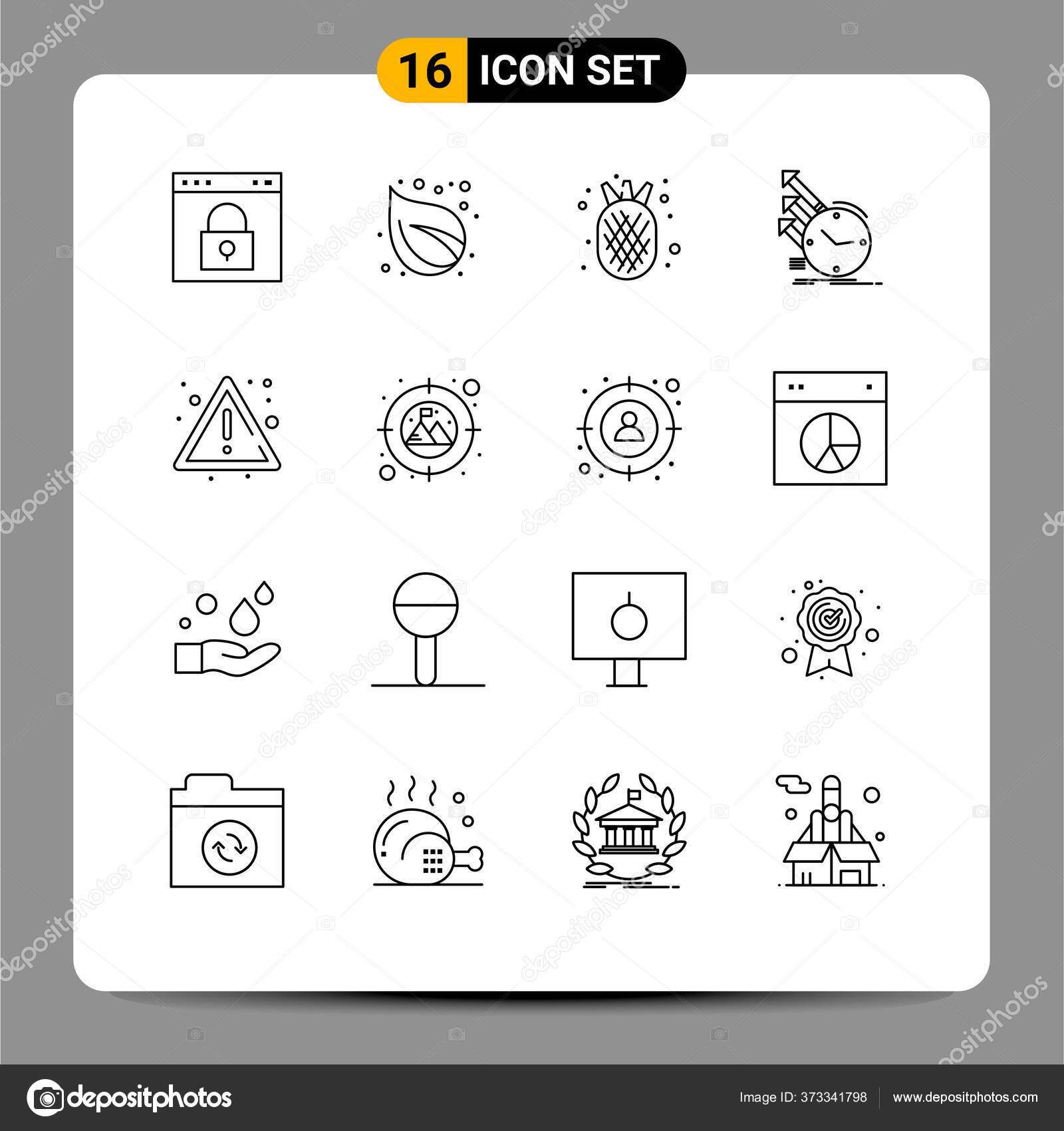 Mobile Interface Outline Set Pictograms Research Tree Inspection Summer ...