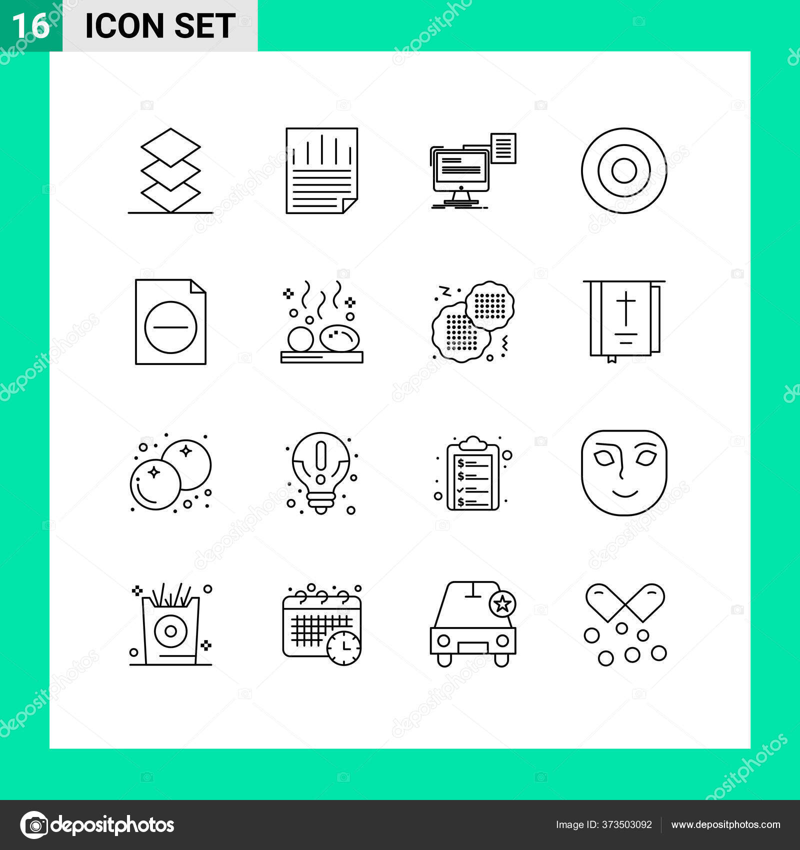 Thematic Vector Outlines Editable Symbols Document Symbols Storage ...