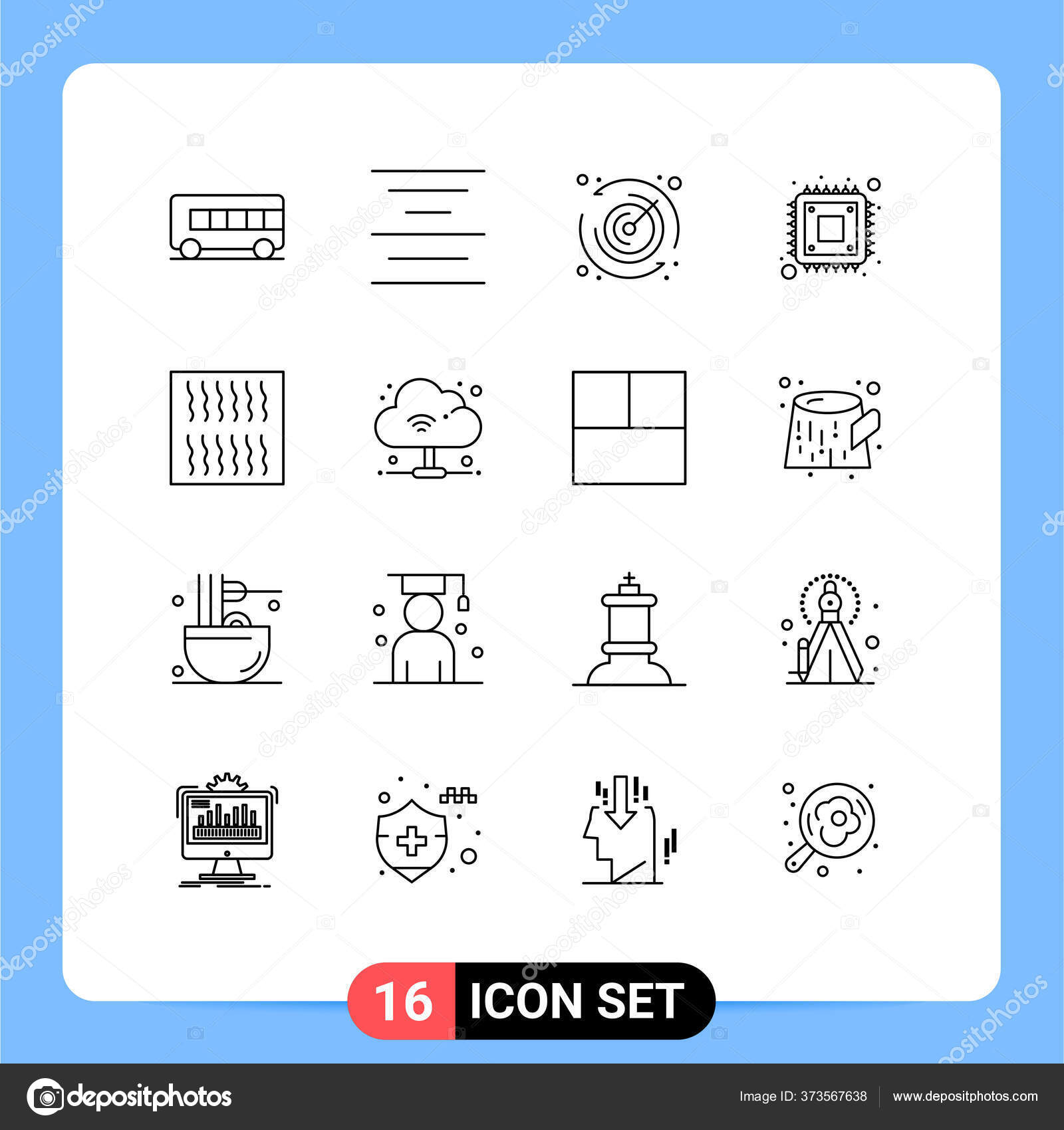 Mobile Interface Outline Set Pictograms Internet Reignite Timer Pasta ...