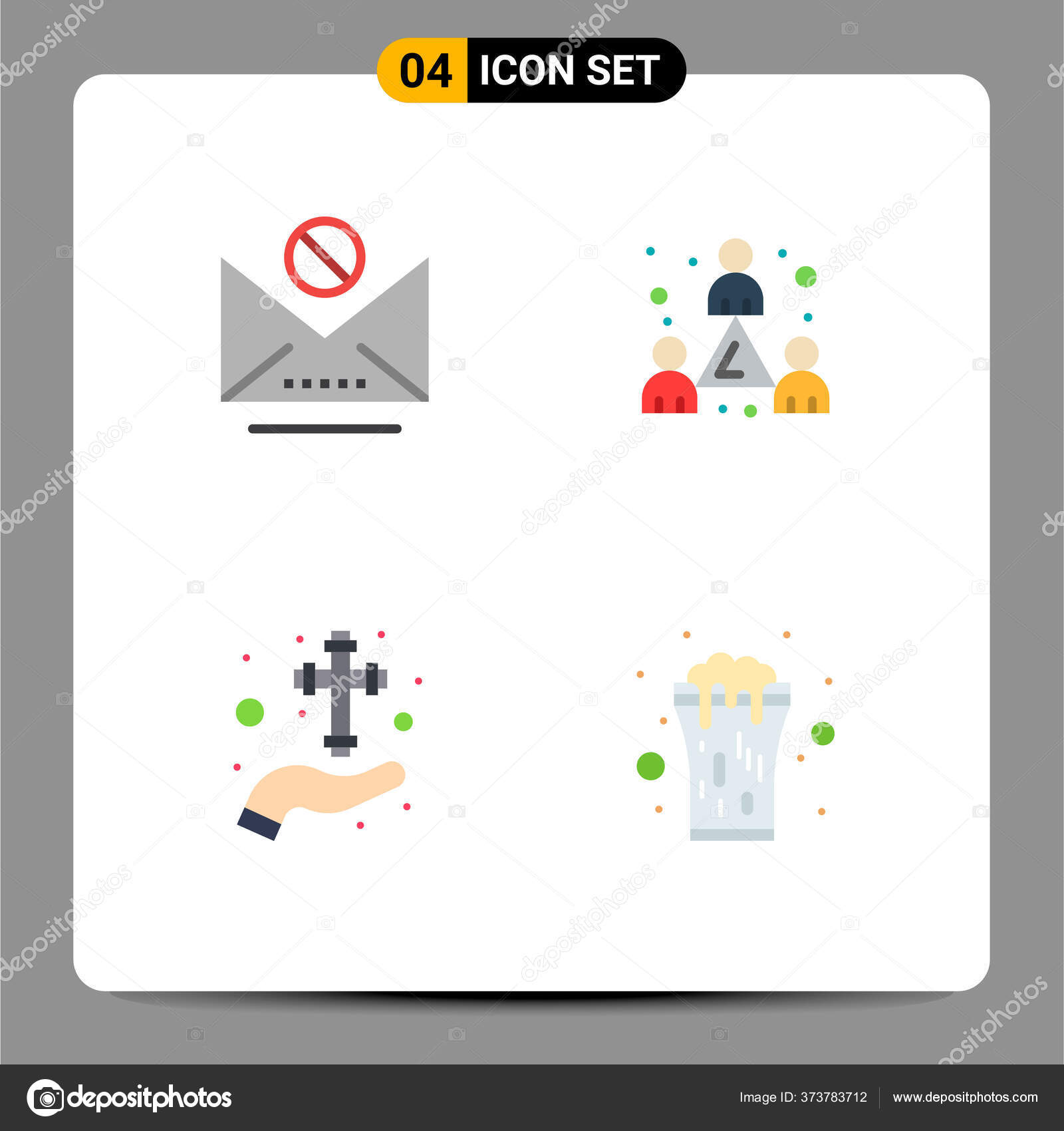 Paquete Icon Plano Símbolos Universales Correo Electrónico Mano Mensaje ...