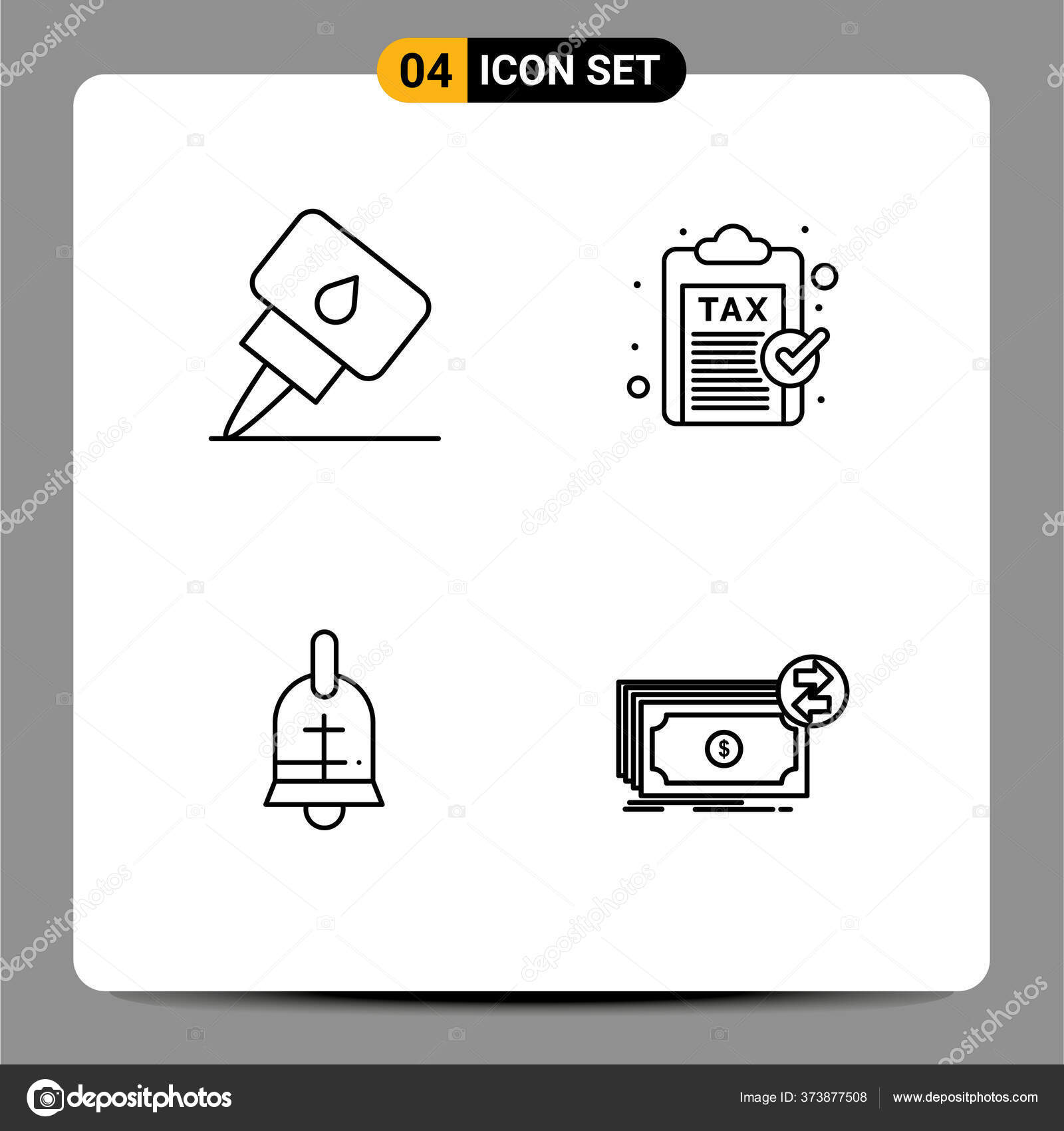 Set Modern Icons Symbols Signs Engine Ring Excise Payment Holiday Stock ...