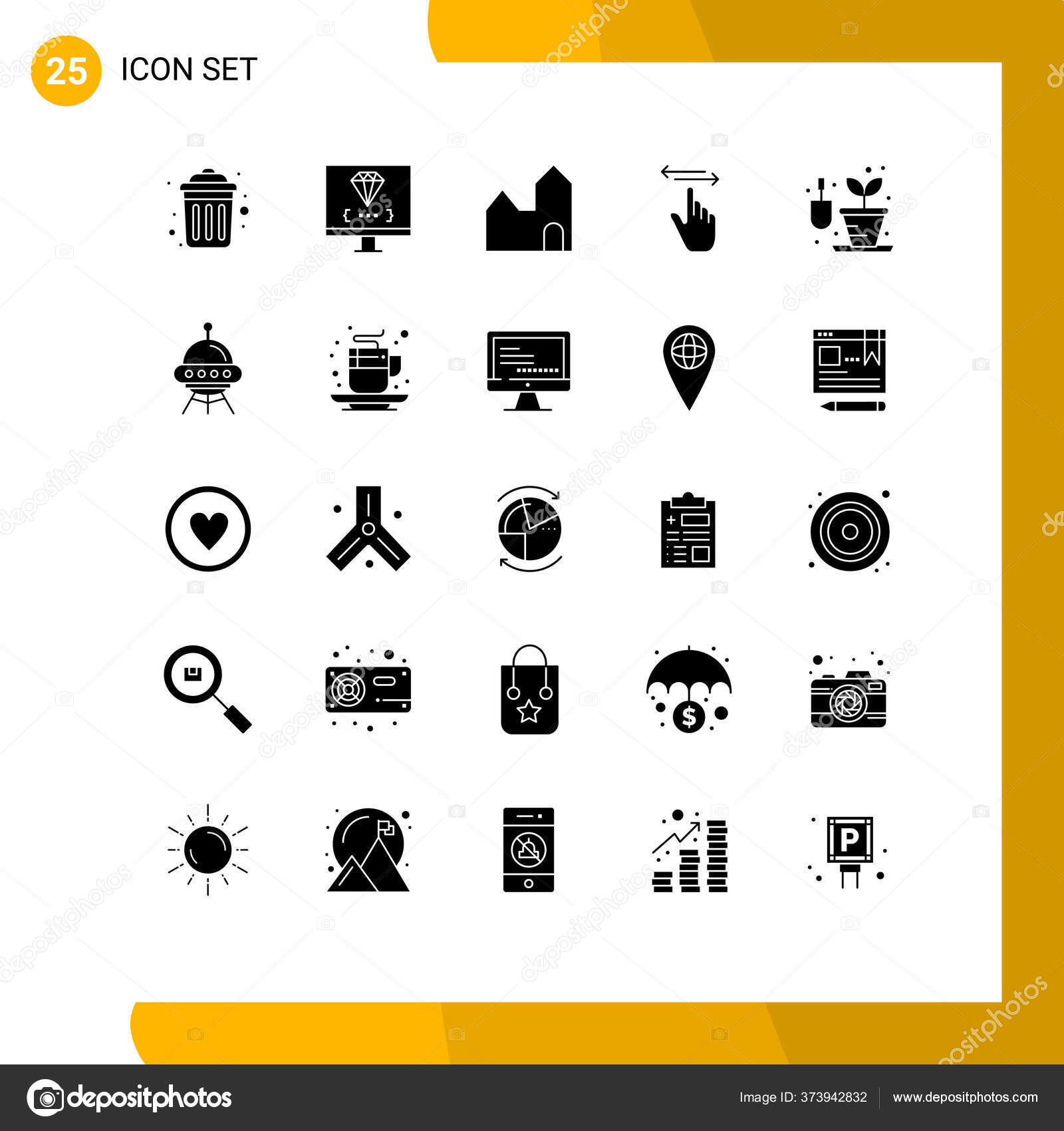 Group Solid Glyphs Signs Symbols Right Hand Programming Gestures ...