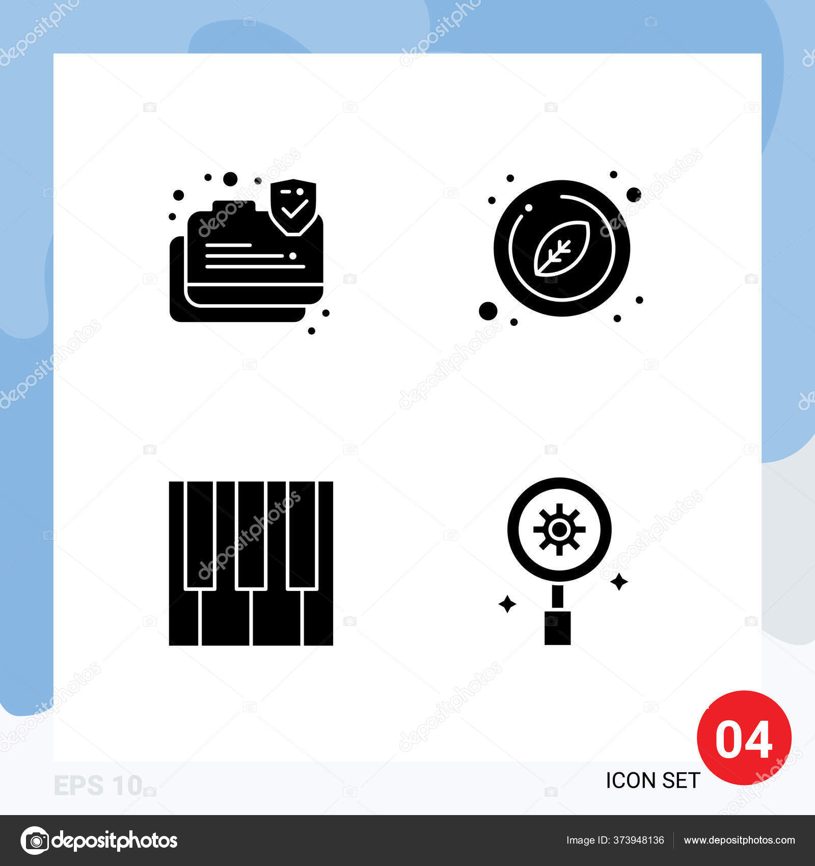 Download - Universal Icon Symbols Group of 4 Modern Solid Glyphs of ...