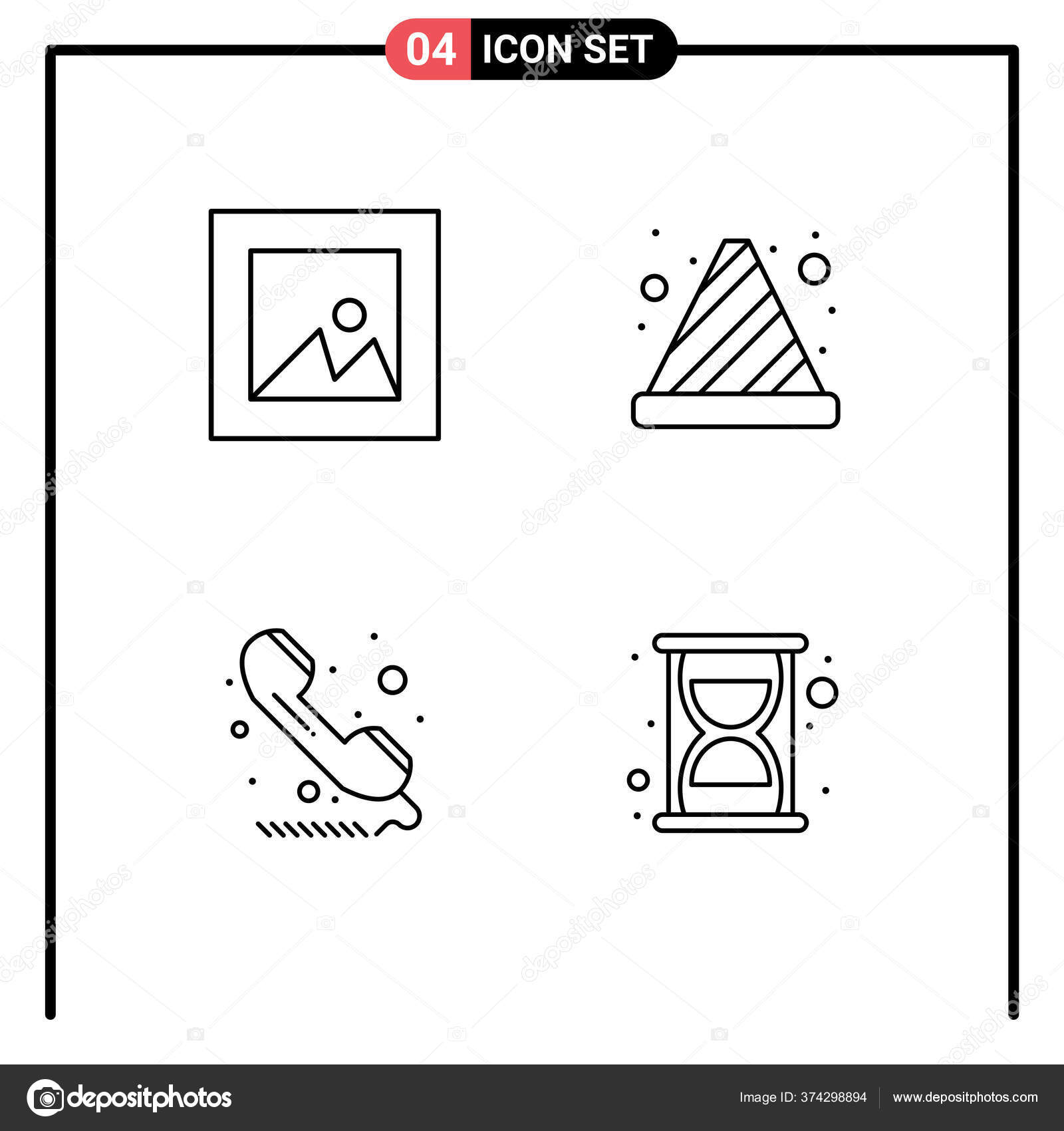 Universal Line Signs Symbols Image Public Cone Traffic Cone Telephone ...