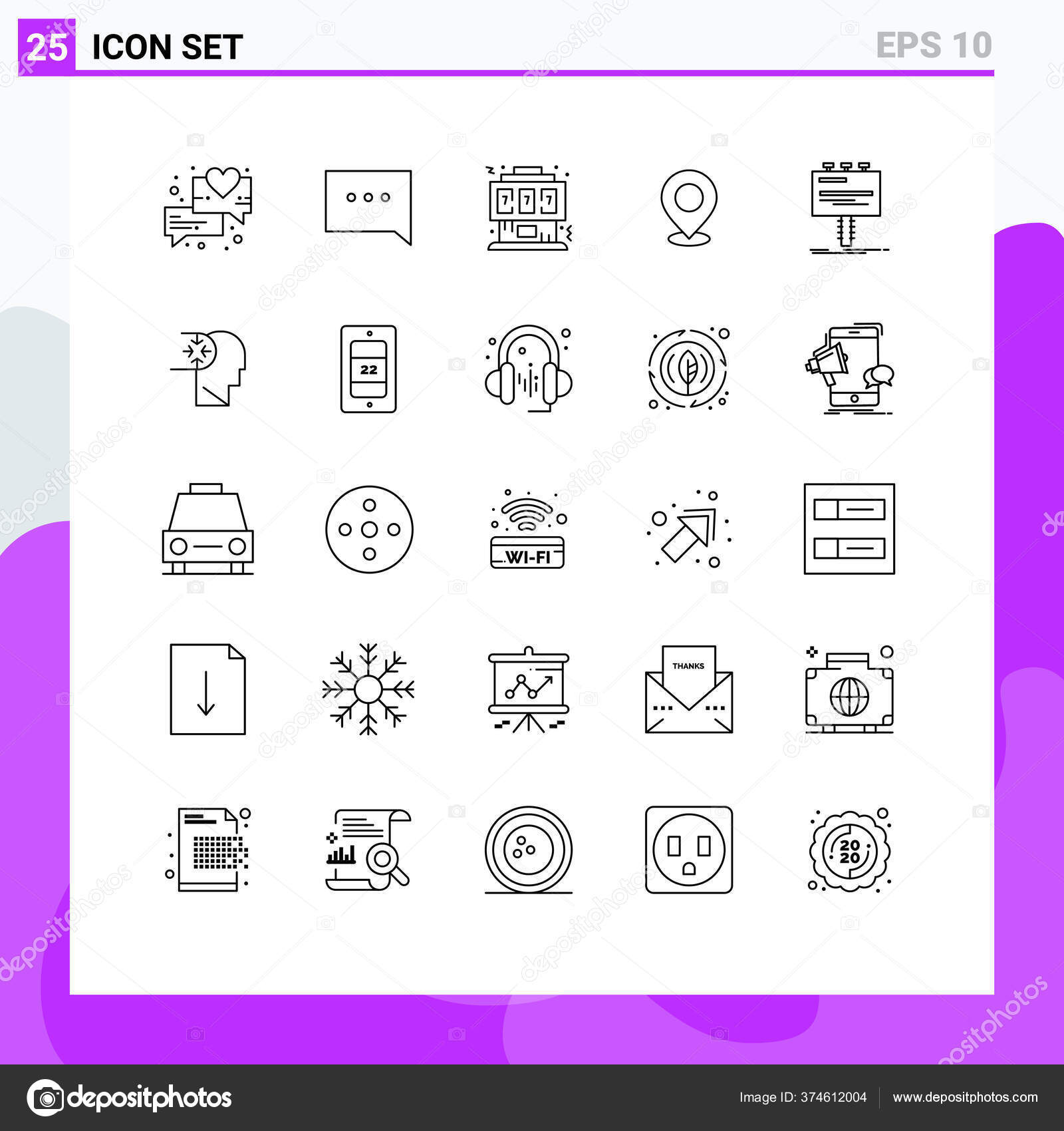 Set Vector Lines Grid Point Pin Controller Marker Map Editable Stock ...