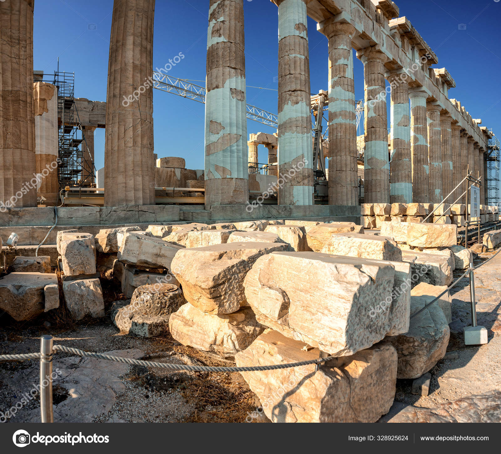 Side View Parthenon Acropolis Athens Greece Stock Photo by ©Charly7777 ...