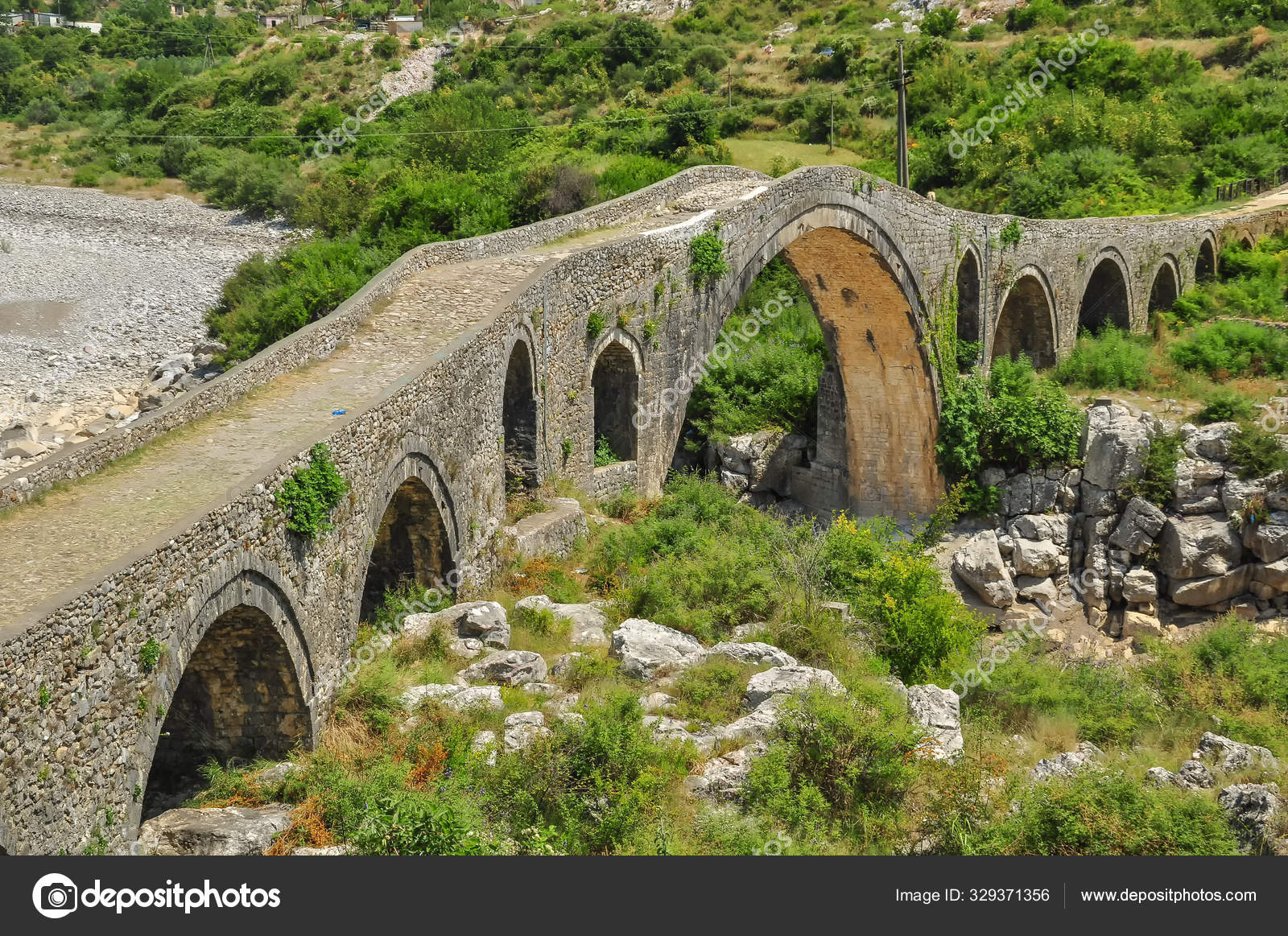 Mesi Bridge Mes Shkoder Old Stone Bridge Built Ottomans 1770 – Stock ...