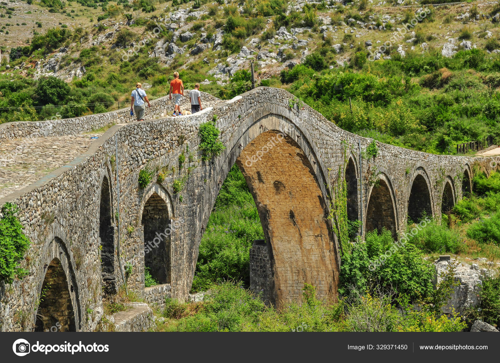 Mesi Bridge Mes Shkoder Old Stone Bridge Built Ottomans 1770 – Stock ...