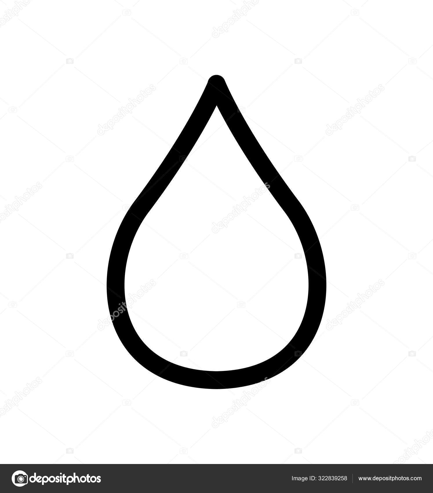 Water Drop line icon vector isolated on white Stock Vector Image by ...