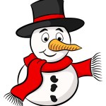 Snowman Face Frame Stock Photo by ©lenmdp 8137556