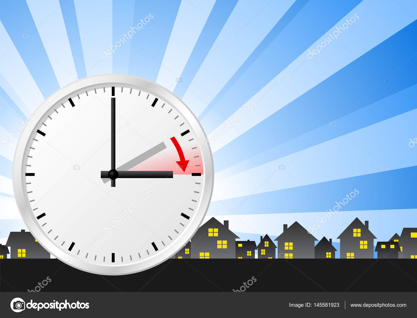 Time change to daylight saving time Stock Vector Image by ©antimartina ...
